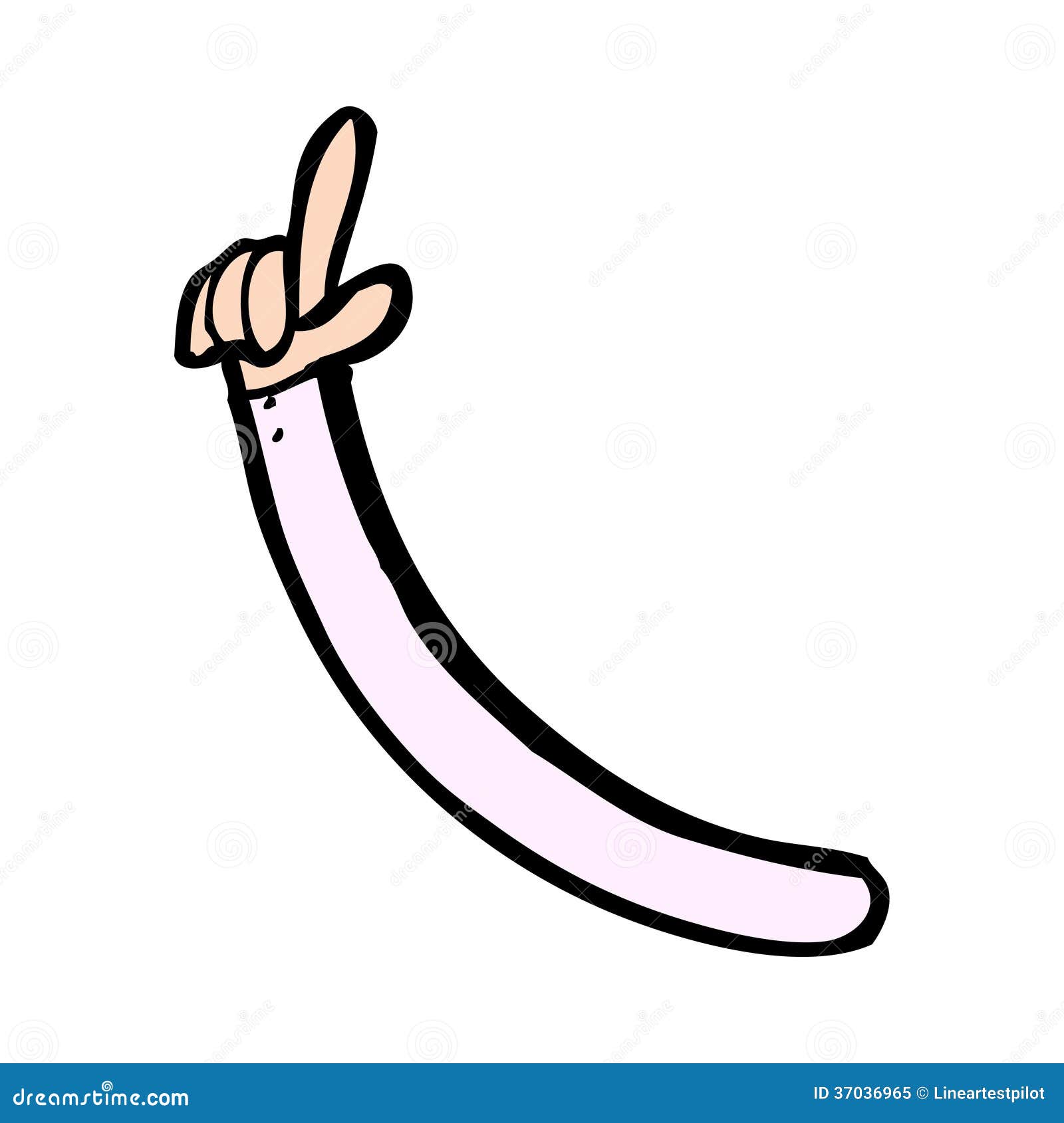 Cartoon pointing arm stock vector. Illustration of character - 37036965