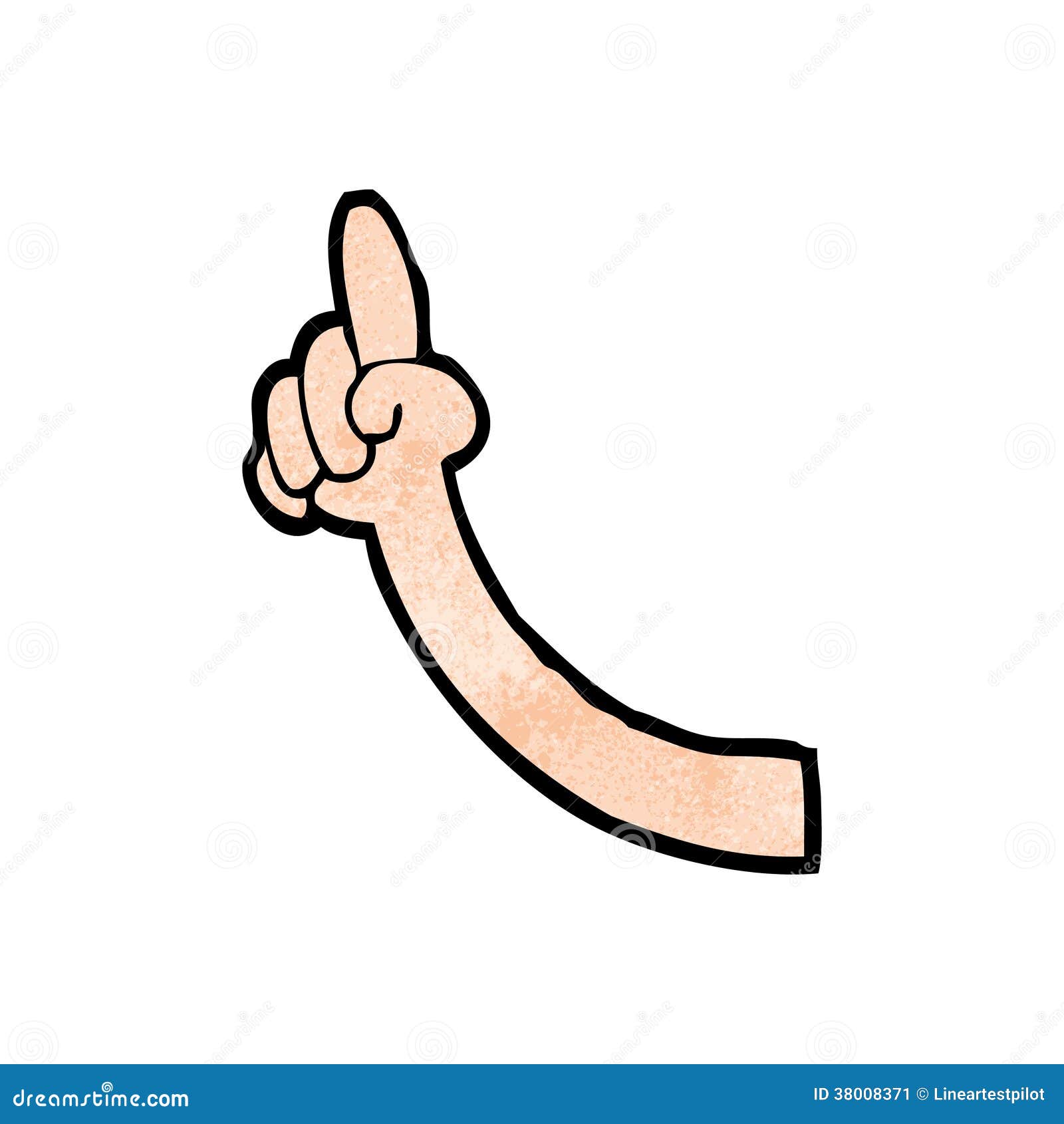 Cartoon pointing arm stock vector. Illustration of drawn - 38008371