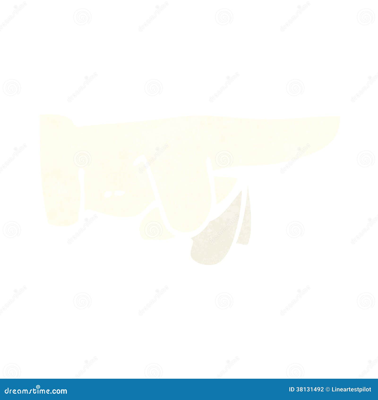 Cartoon pointing hand stock illustration. Illustration of drawn - 38131492