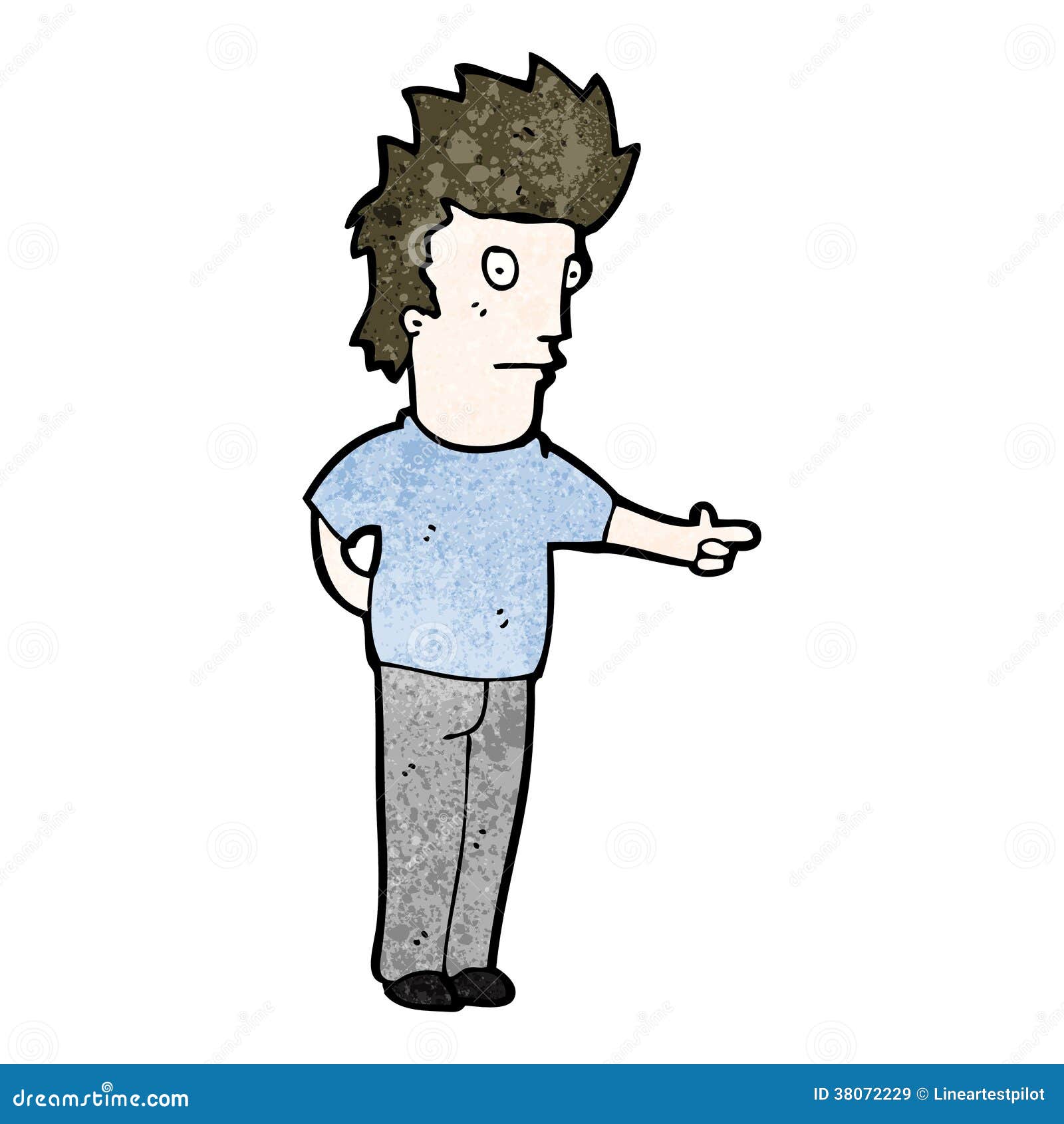 Cartoon pointing man stock vector. Illustration of crazy - 38072229