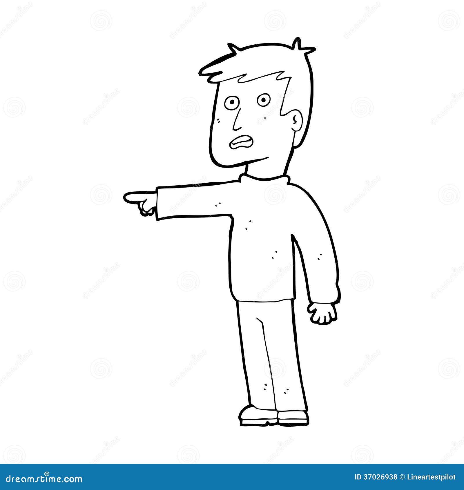 Cartoon pointing man stock illustration. Illustration of simple - 37026938