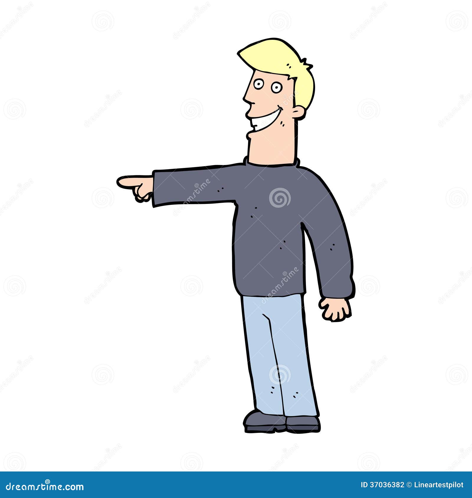 Cartoon pointing man stock vector. Illustration of crazy - 37036382