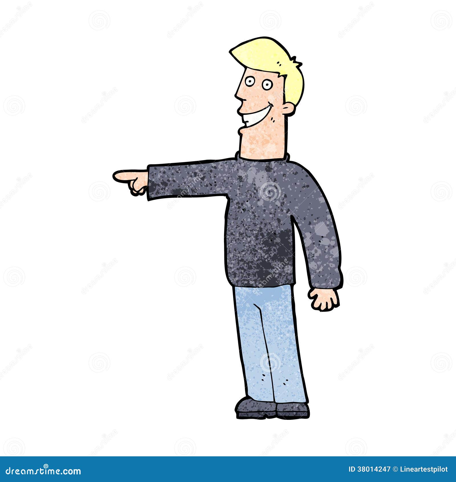 Cartoon pointing man stock vector. Illustration of silly - 38014247