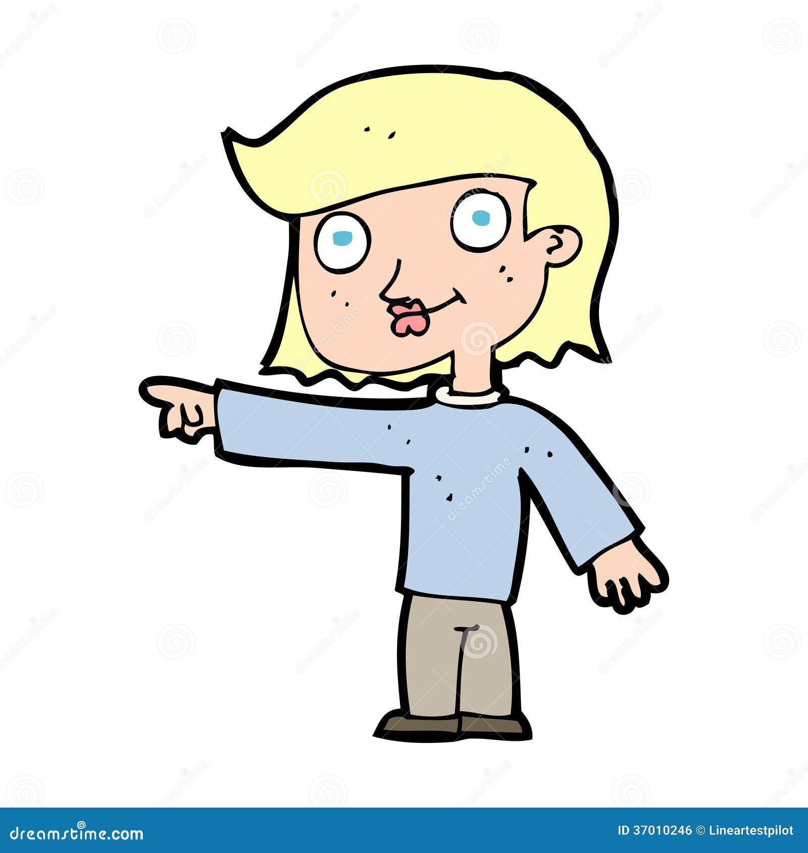 Cartoon pointing person stock illustration. Illustration of hand - 37010246