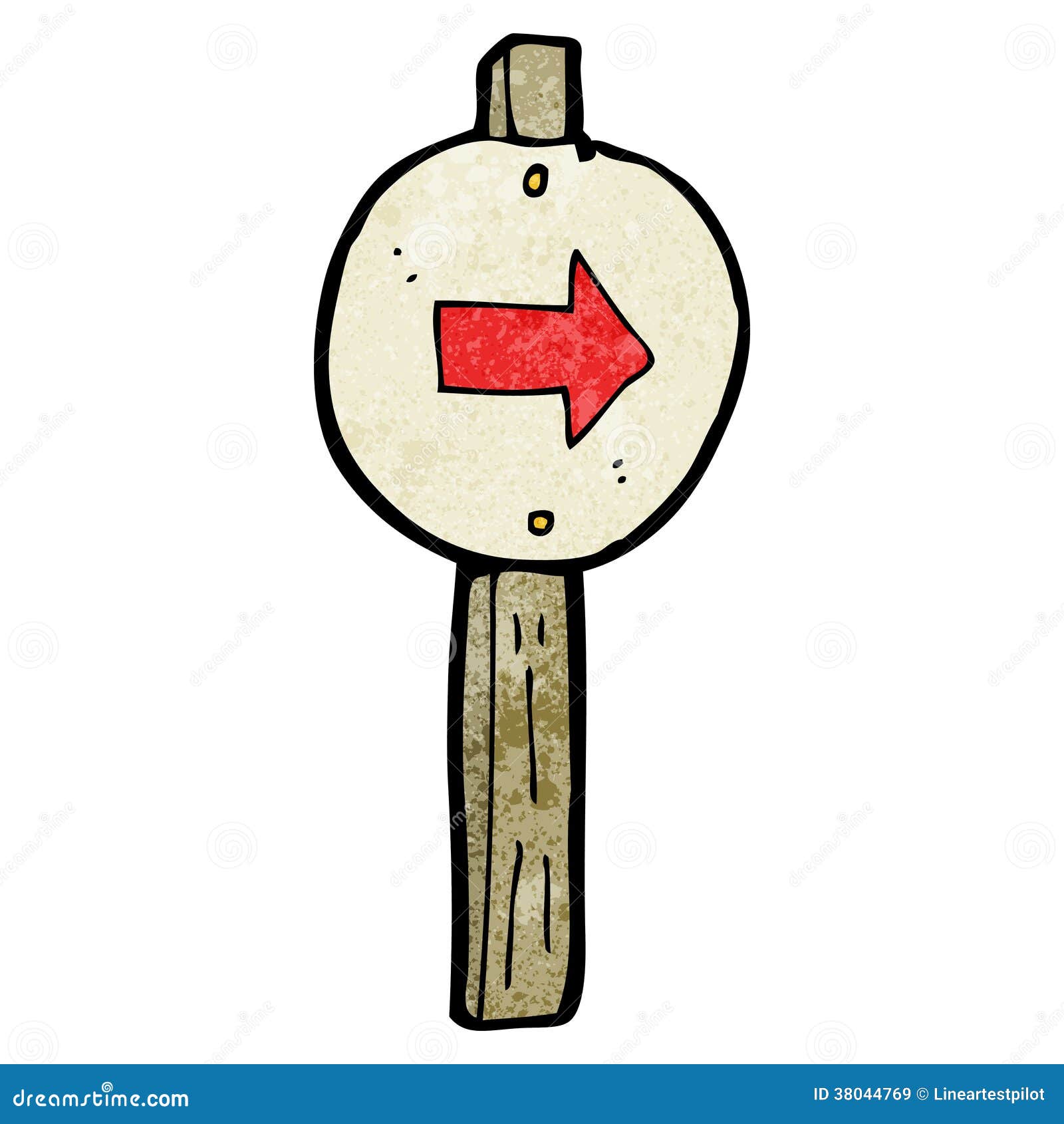 Cartoon pointing signpost stock vector. Illustration of textured - 38044769