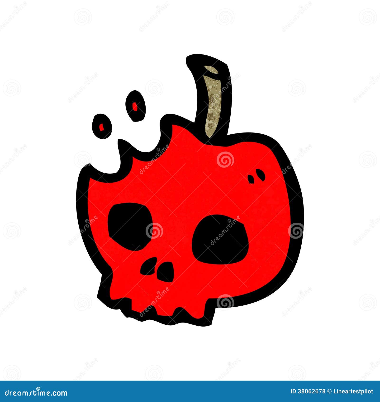 Cartoon poison apple stock vector. Illustration of cartoon - 38062678
