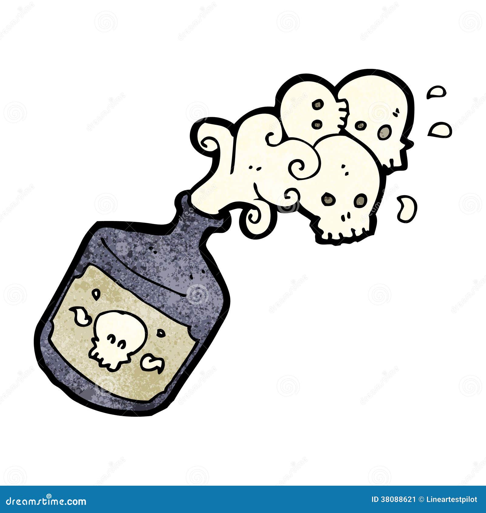 Cartoon poison bottle stock vector. Illustration of traditional - 38088621