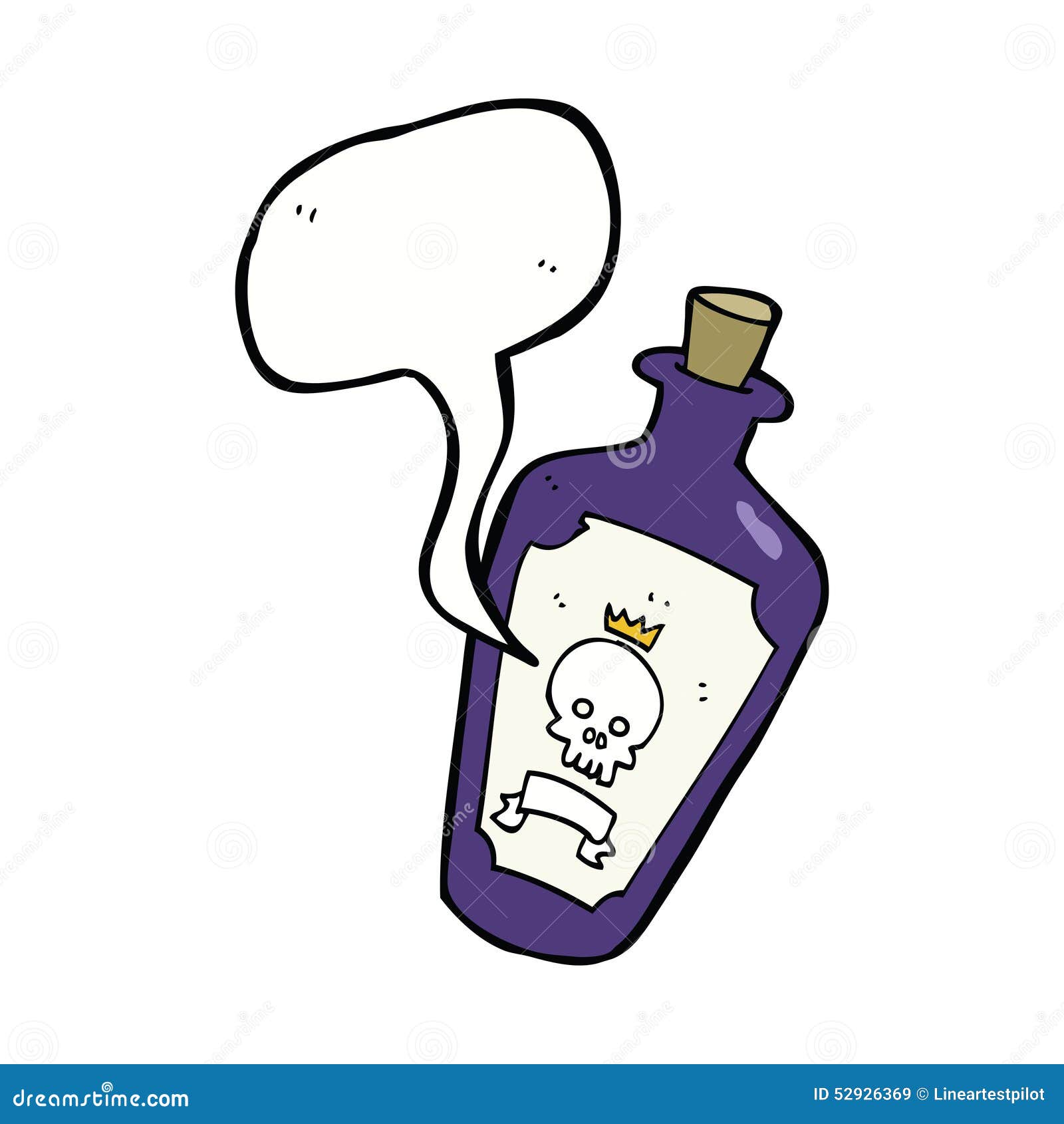 Cartoon Poison With Speech Bubble Stock Image | CartoonDealer.com #52930237
