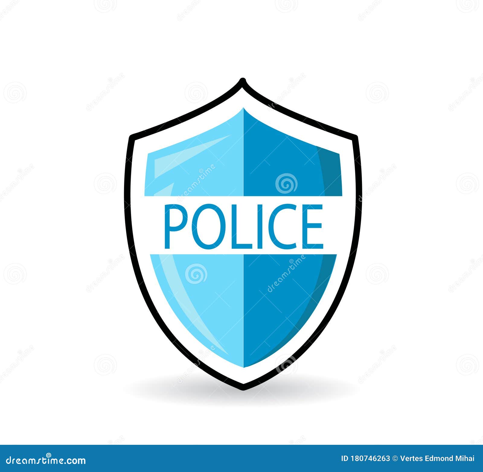 Cartoon Police Badge Vector Stock Vector - Illustration of chief ...