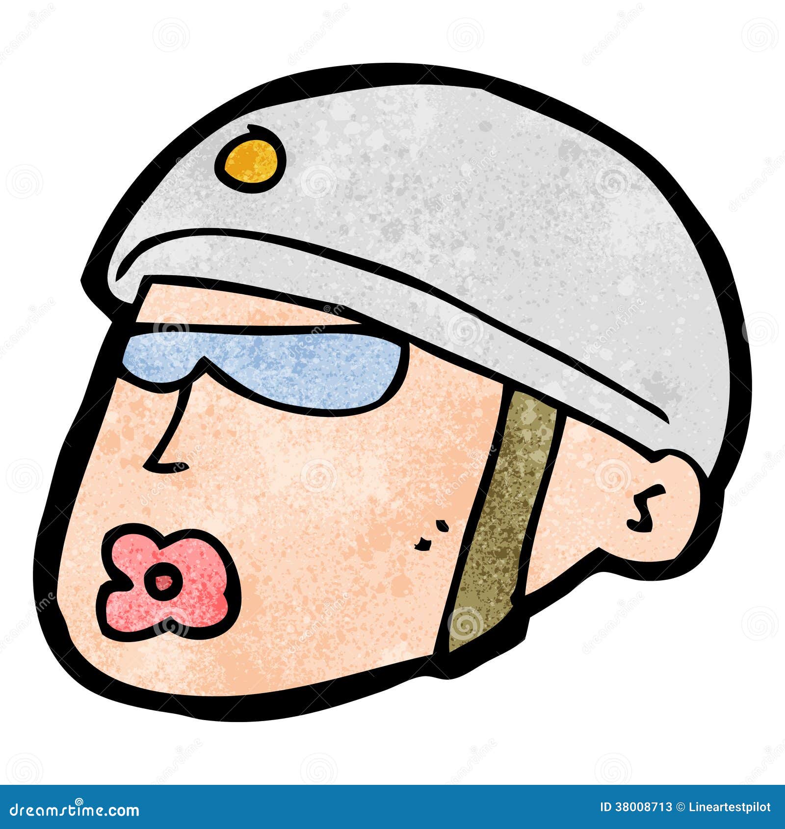 Cartoon policeman head stock vector. Illustration of hand - 38008713