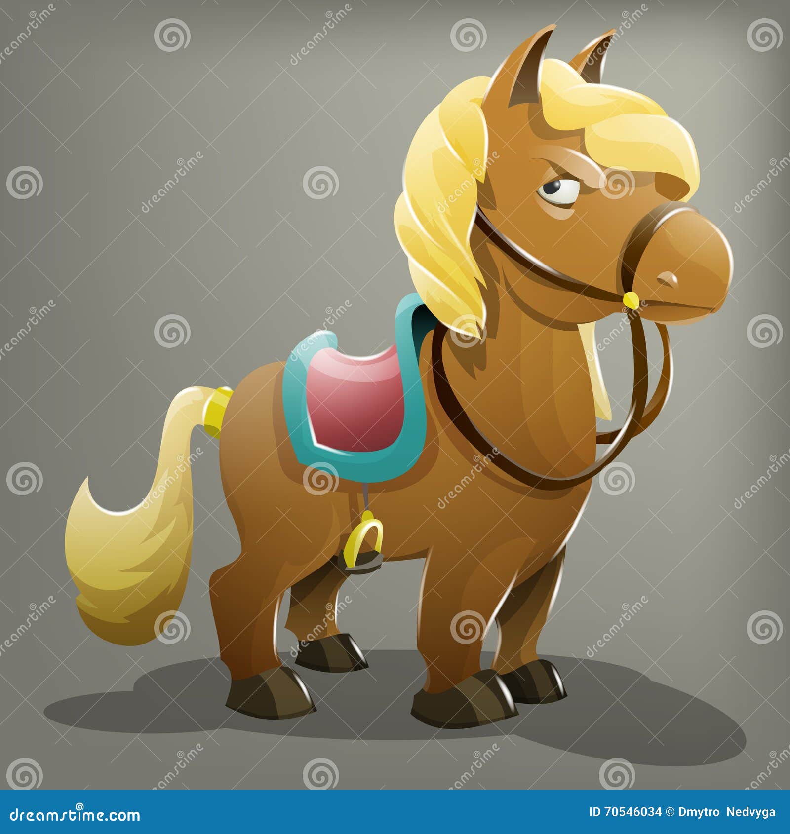 Cartoon Pony. Vector Illustrations. Stock Vector - Illustration of ...