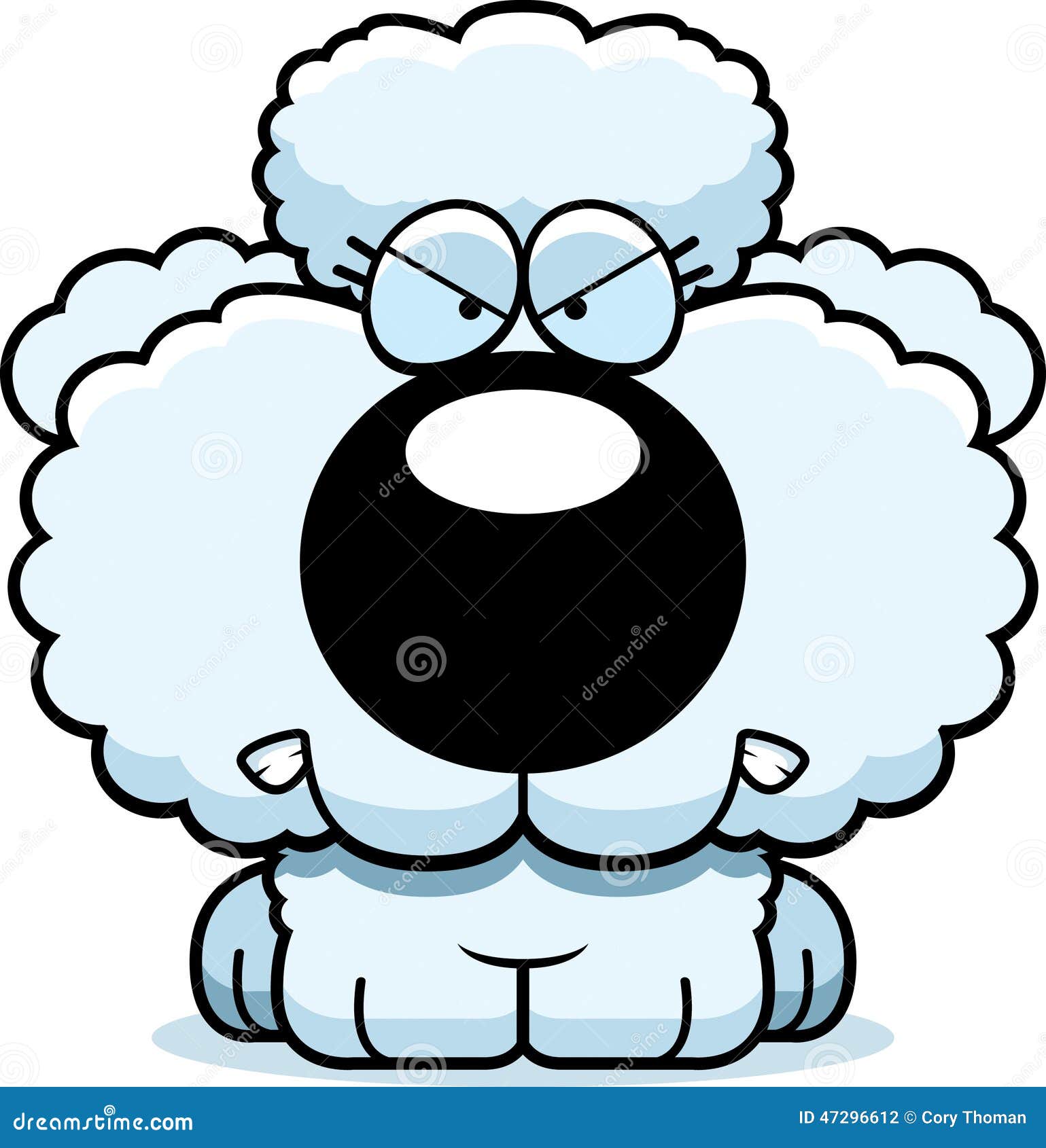 Cartoon Poodle Angry stock vector. Illustration of small - 47296612