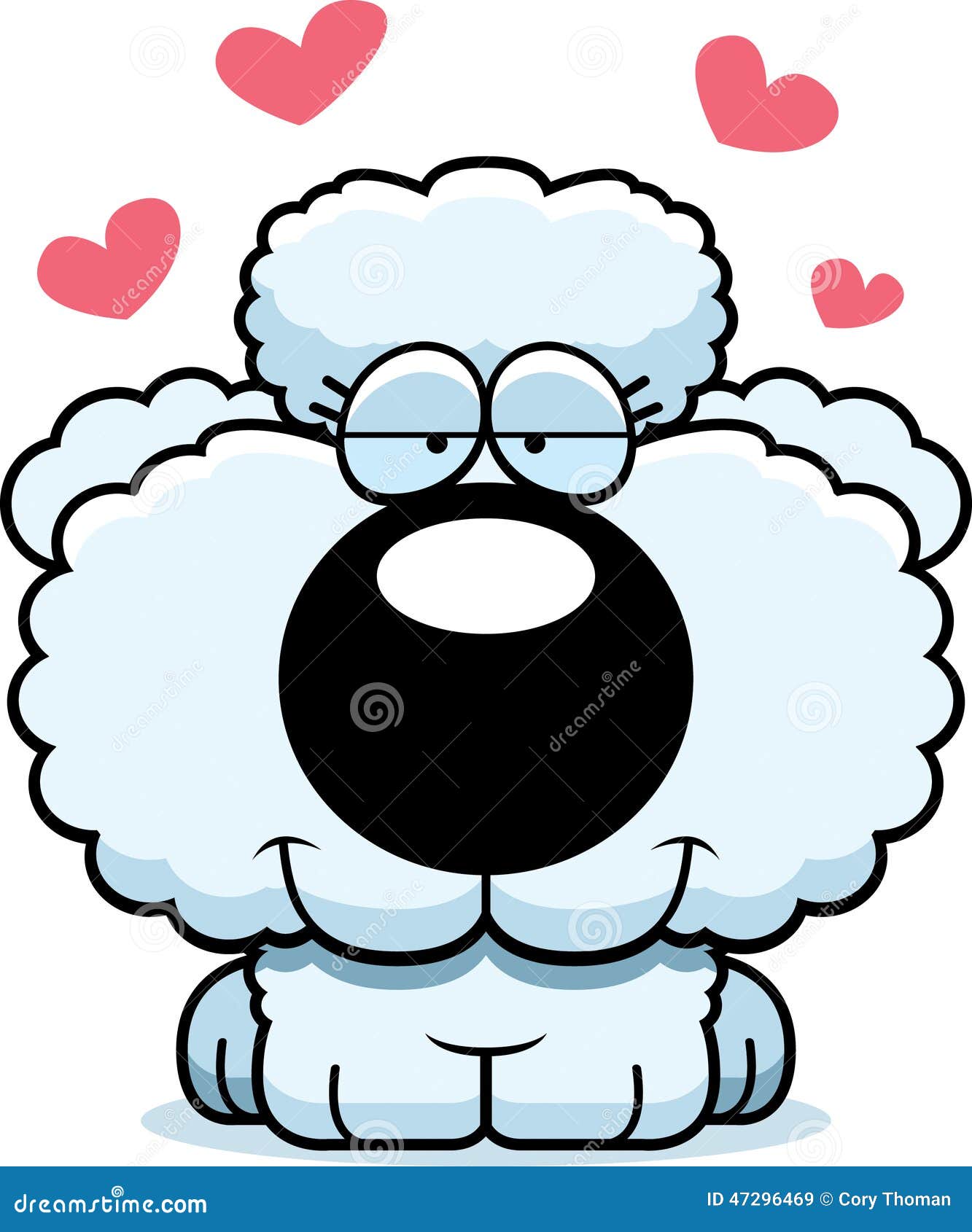 Cartoon Poodle Love stock vector. Illustration of animal - 47296469