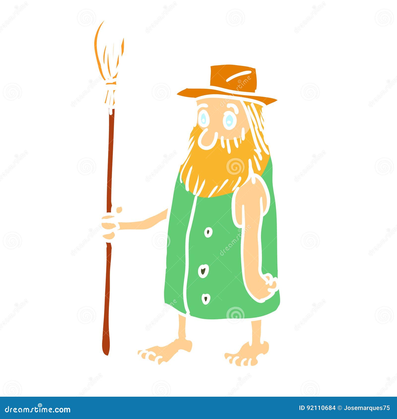 Cartoon Poor Man Vector Illustration | CartoonDealer.com #37031794