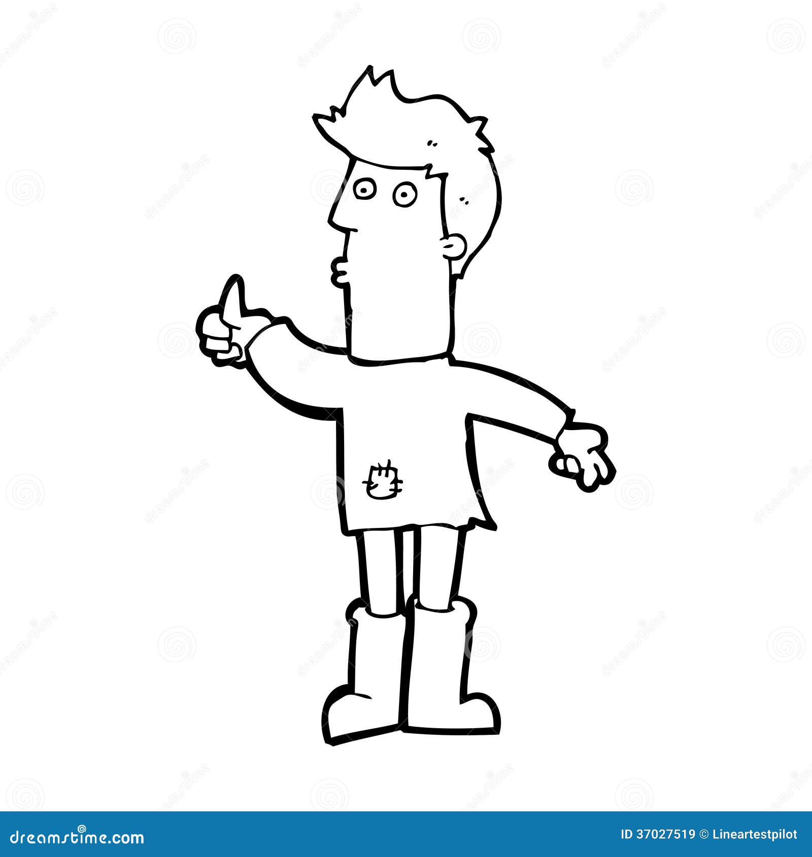 Cartoon poor man stock illustration. Illustration of drawn - 37027519