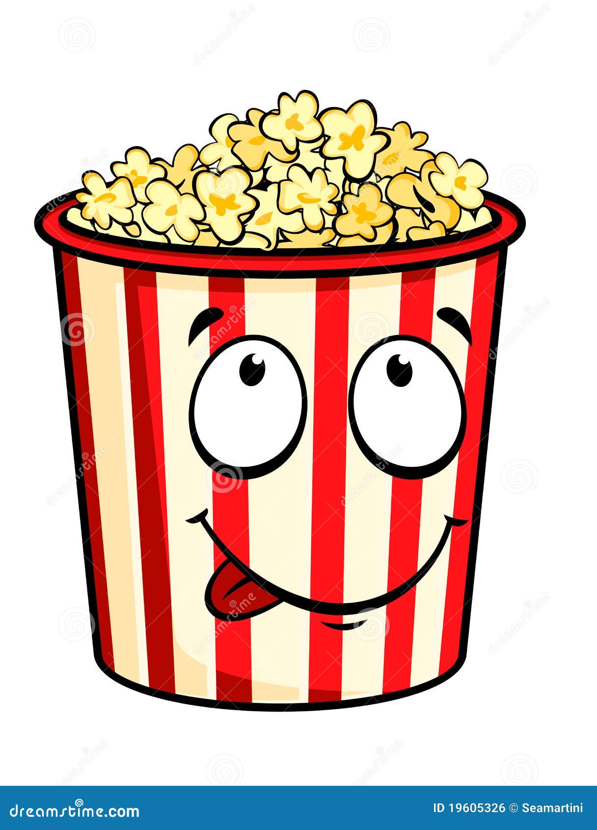 Cartoon popcorn stock vector. Illustration of butter - 19605326