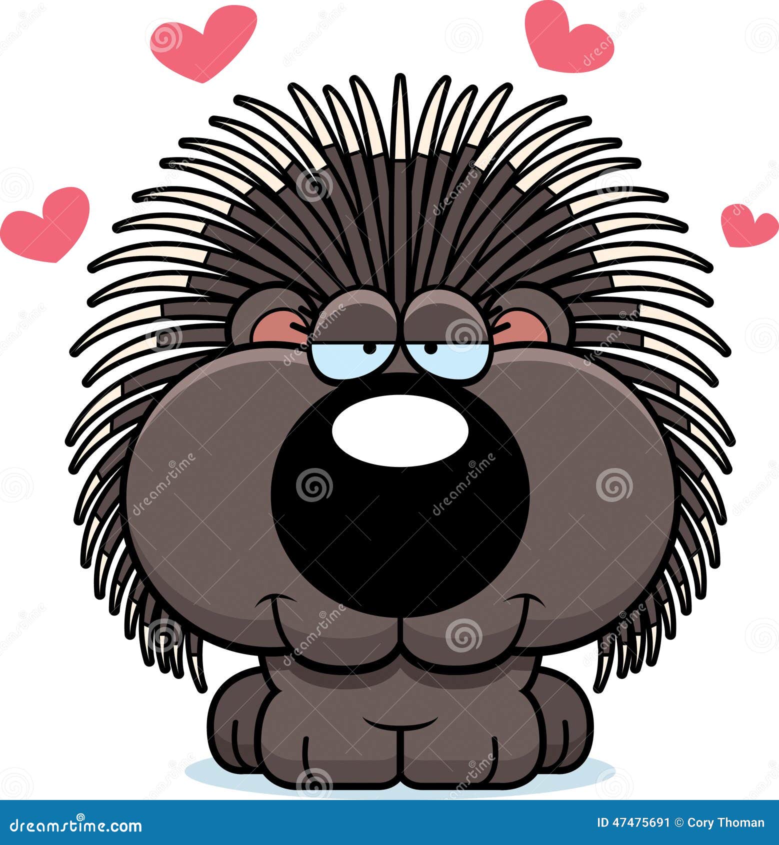 Cartoon Porcupine Love stock vector. Illustration of graphic - 47475691
