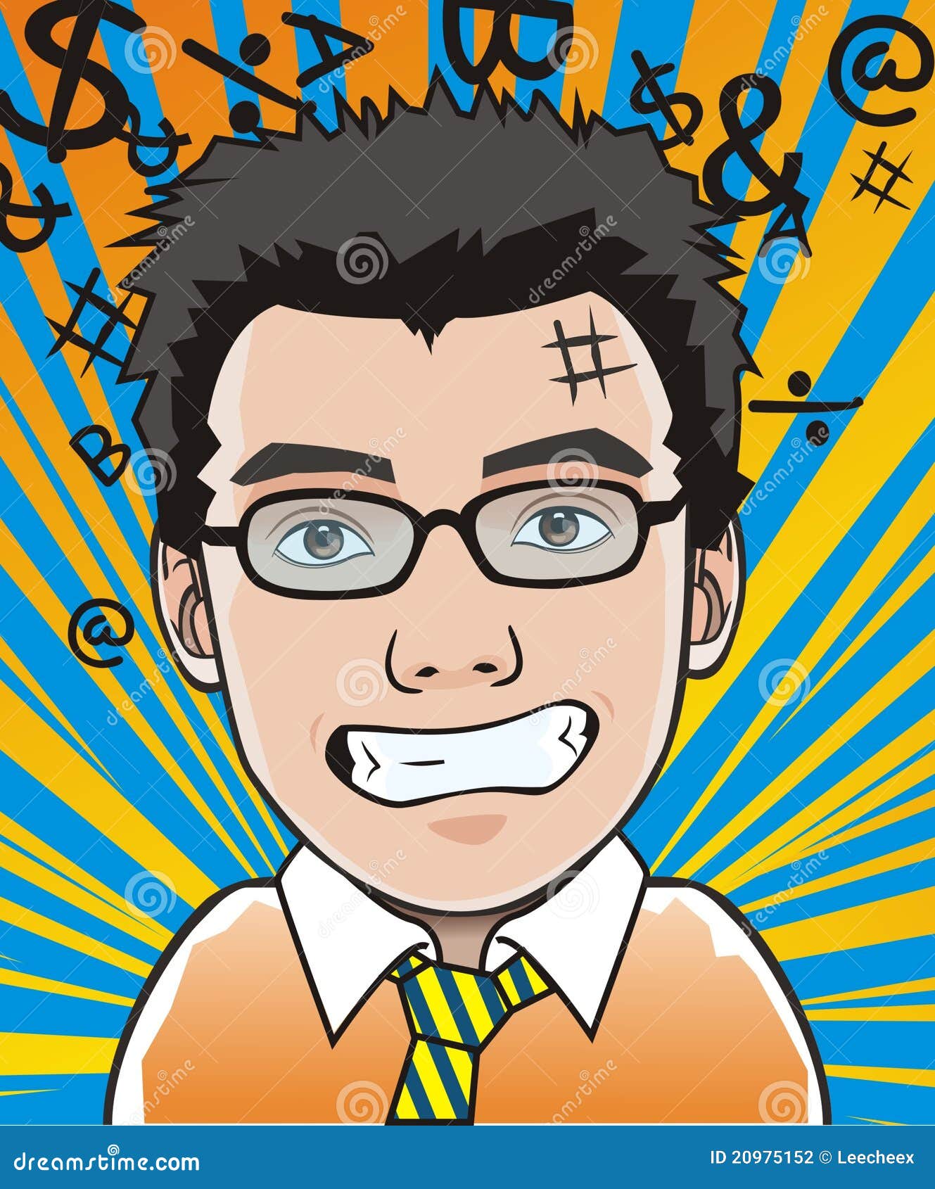 Cartoon portrait stock illustration. Illustration of portrait - 20975152