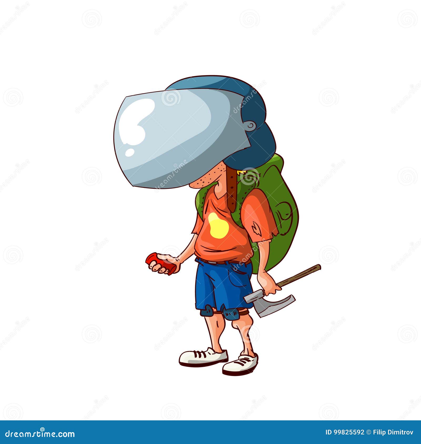 Cartoon Post Apocalyptic Survivor Illustration Stock Vector ...