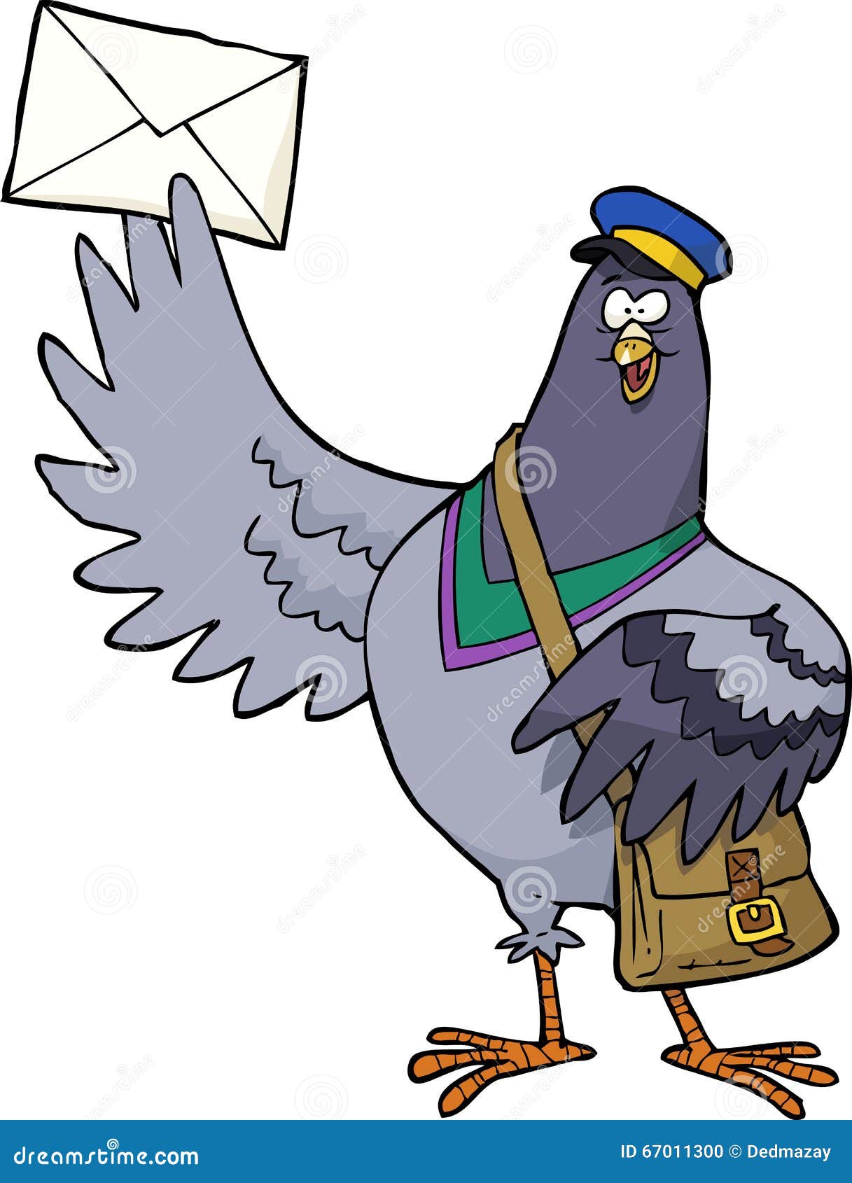 Homing Postal Pigeon Vector Illustration | CartoonDealer.com #32616140