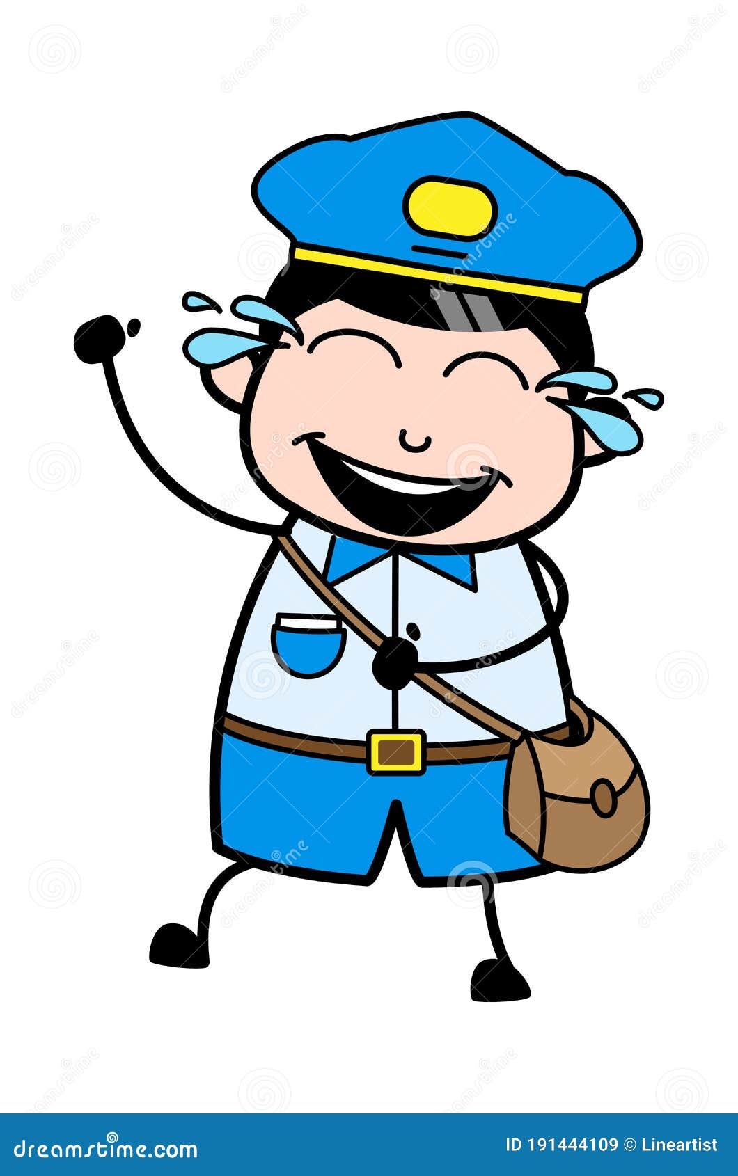 Cartoon Postal Worker Laughing Stock Illustration - Illustration of ...