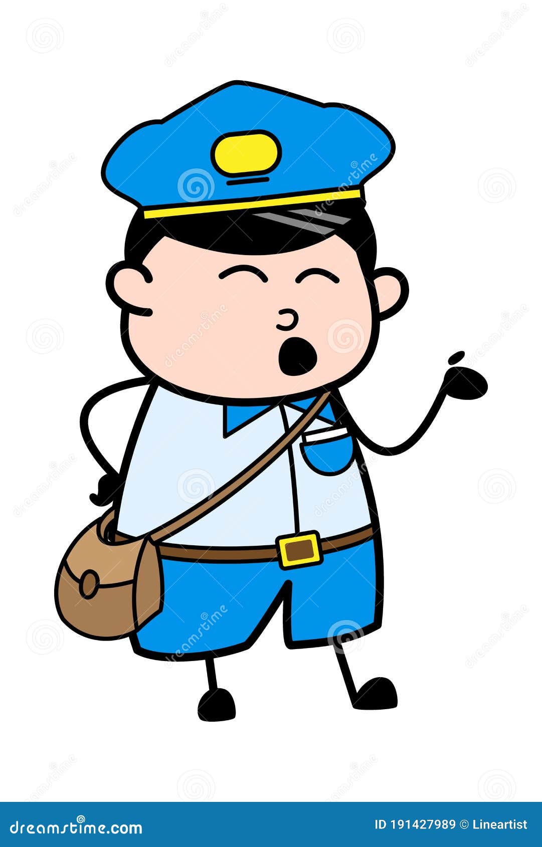 Cartoon Postal Worker Speaking Stock Illustration - Illustration of ...