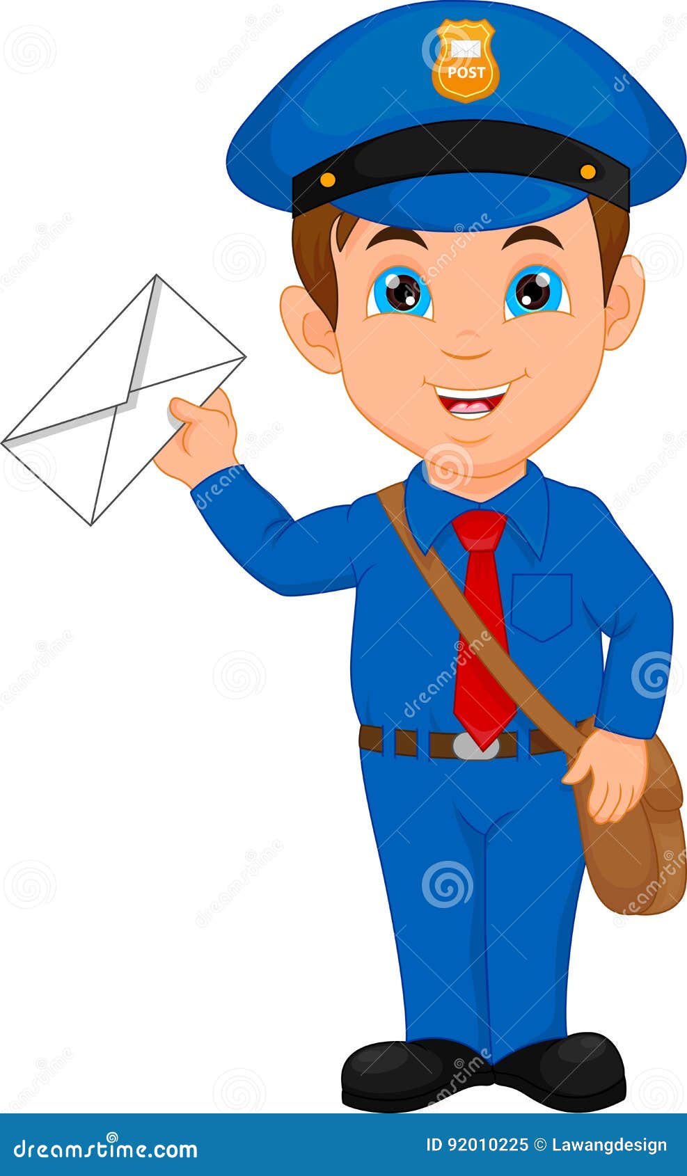 Cartoon Postman Holding a Mail Stock Vector - Illustration of component ... Cartoon Postman Holding a Mail Stock Vector - Illustration of component ...