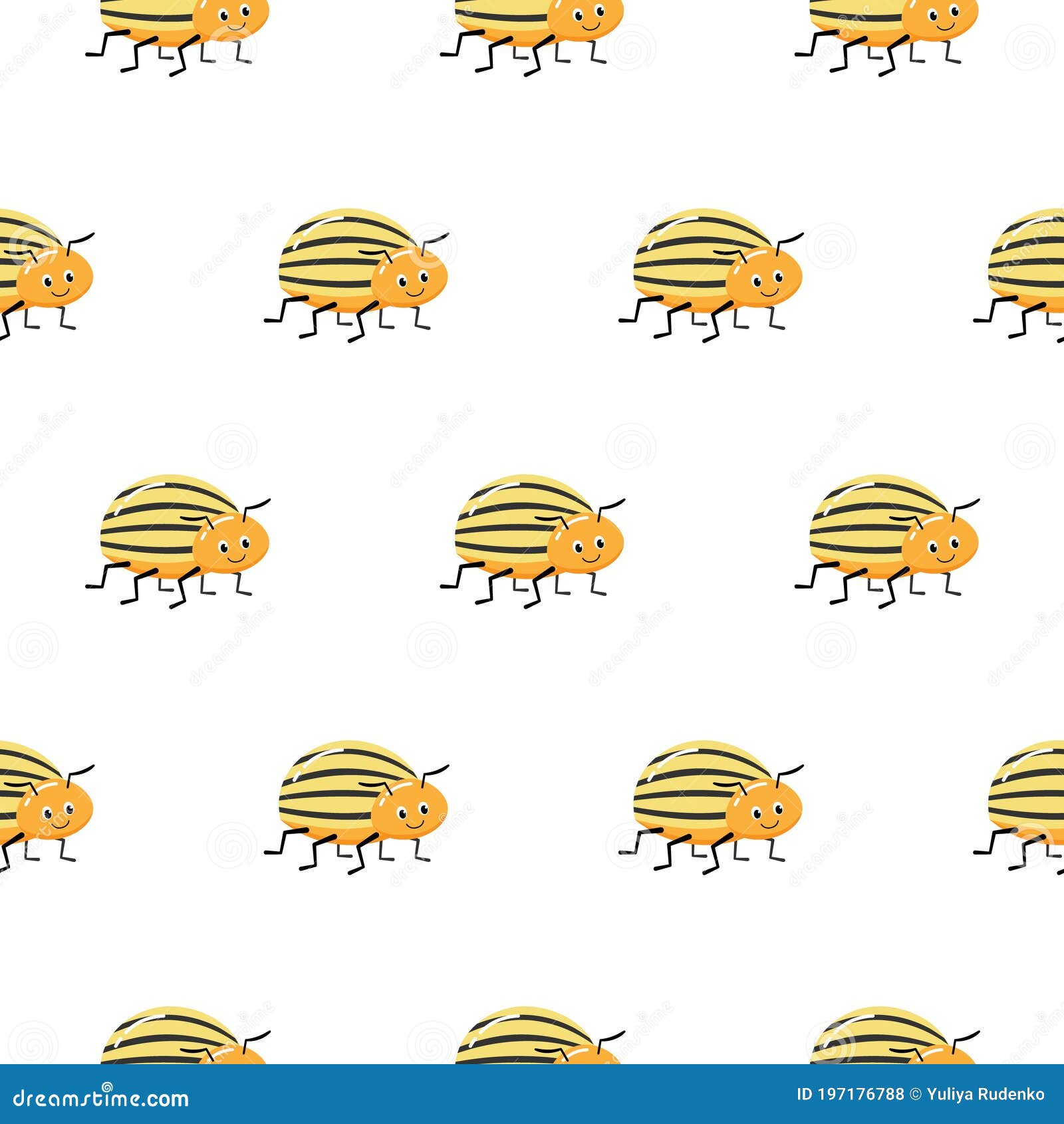 Cartoon Potato Bugs. Vector Illustration Of A Colorado Potato Beetles ...