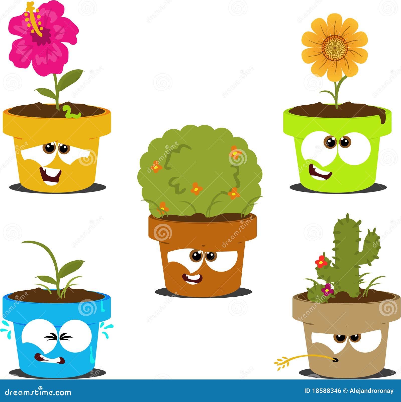 Cartoon Pots Royalty-Free Stock Image | CartoonDealer.com #18588346