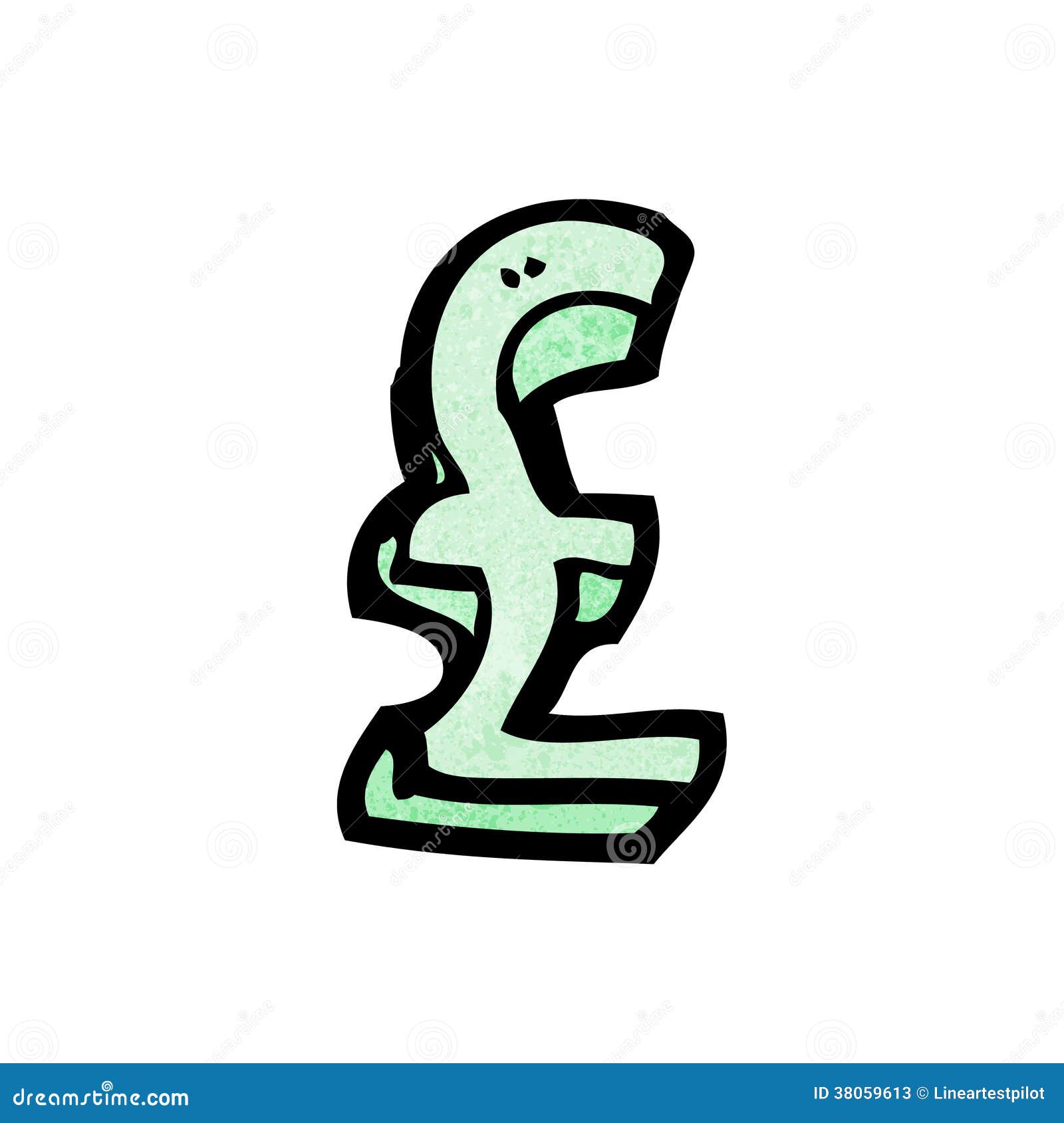 Cartoon pound symbol stock vector. Illustration of hand - 38059613