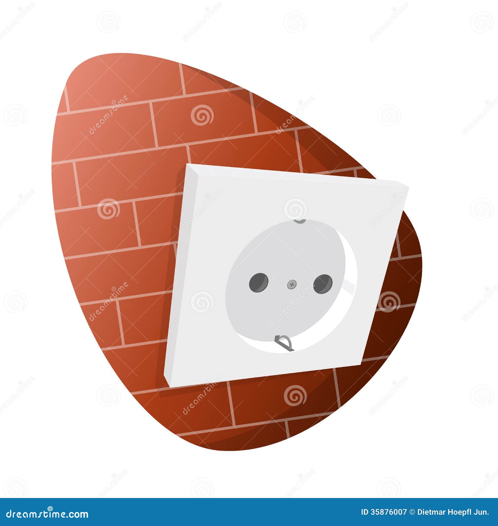 Cartoon power socket stock vector. Illustration of motif - 35876007