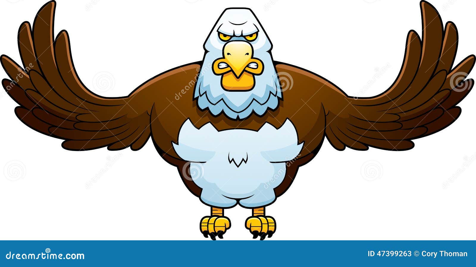 Cartoon Powerful Eagle stock vector. Illustration of powerful - 47399263