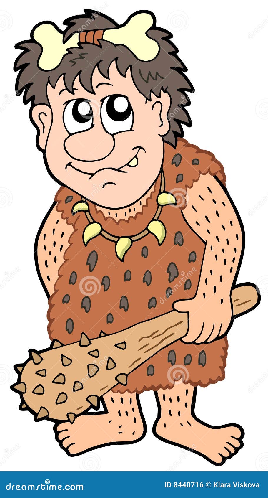 Cartoon 3d Prehistoric Caveman Character Holding A Rock Copyright ...