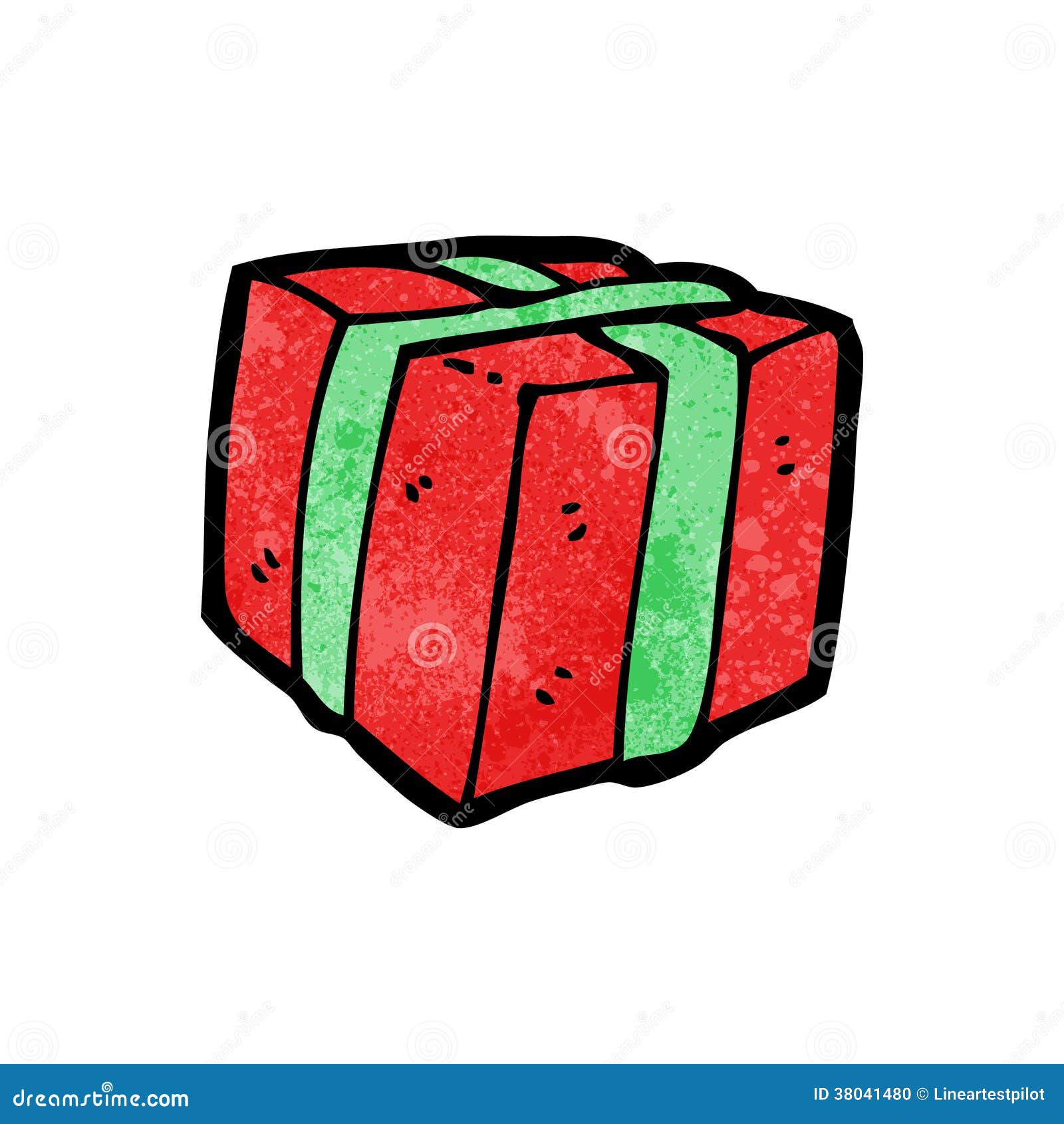 Cartoon present stock vector. Illustration of doodle - 38041480