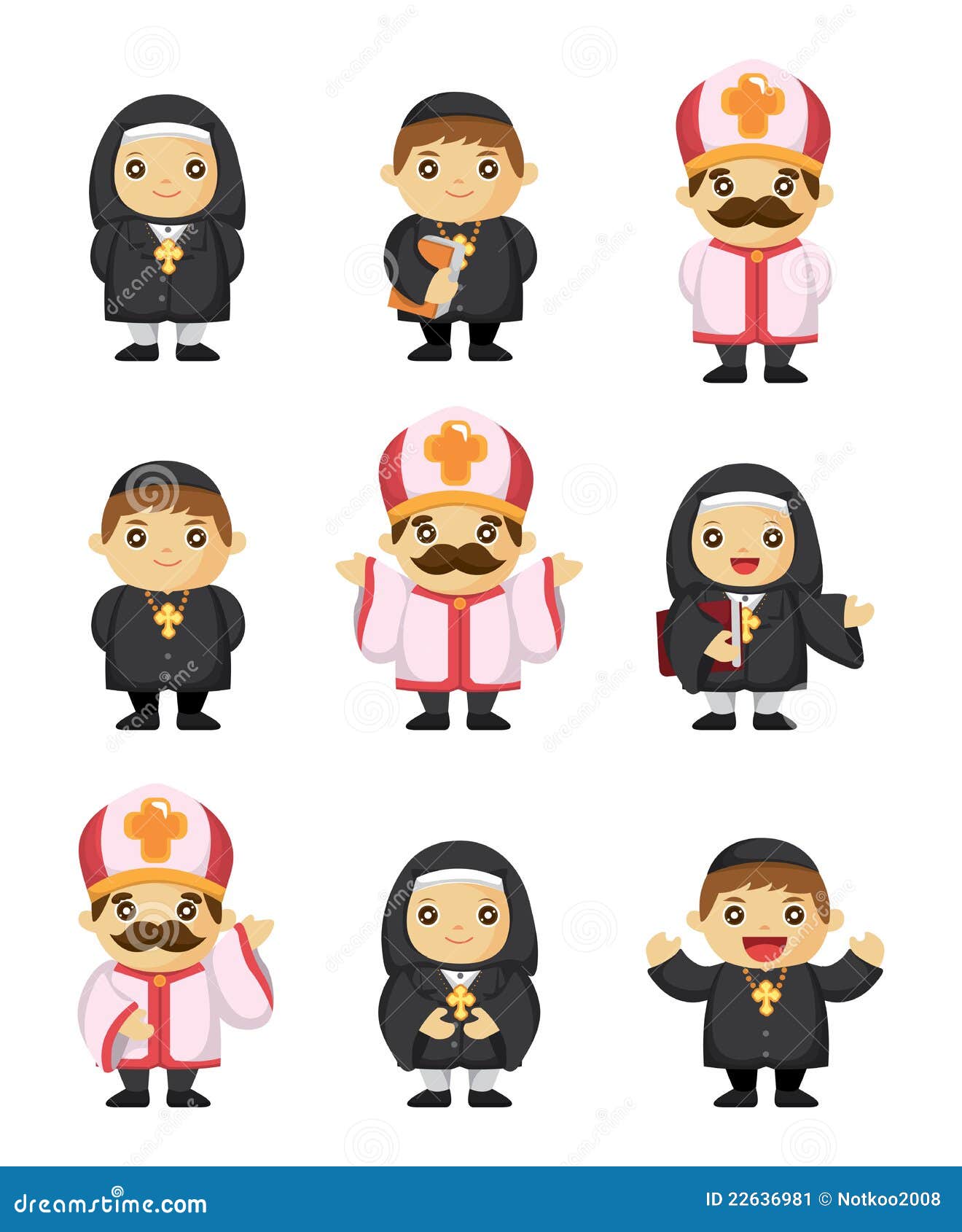 Cartoon priest icon stock vector. Illustration of black - 22636981