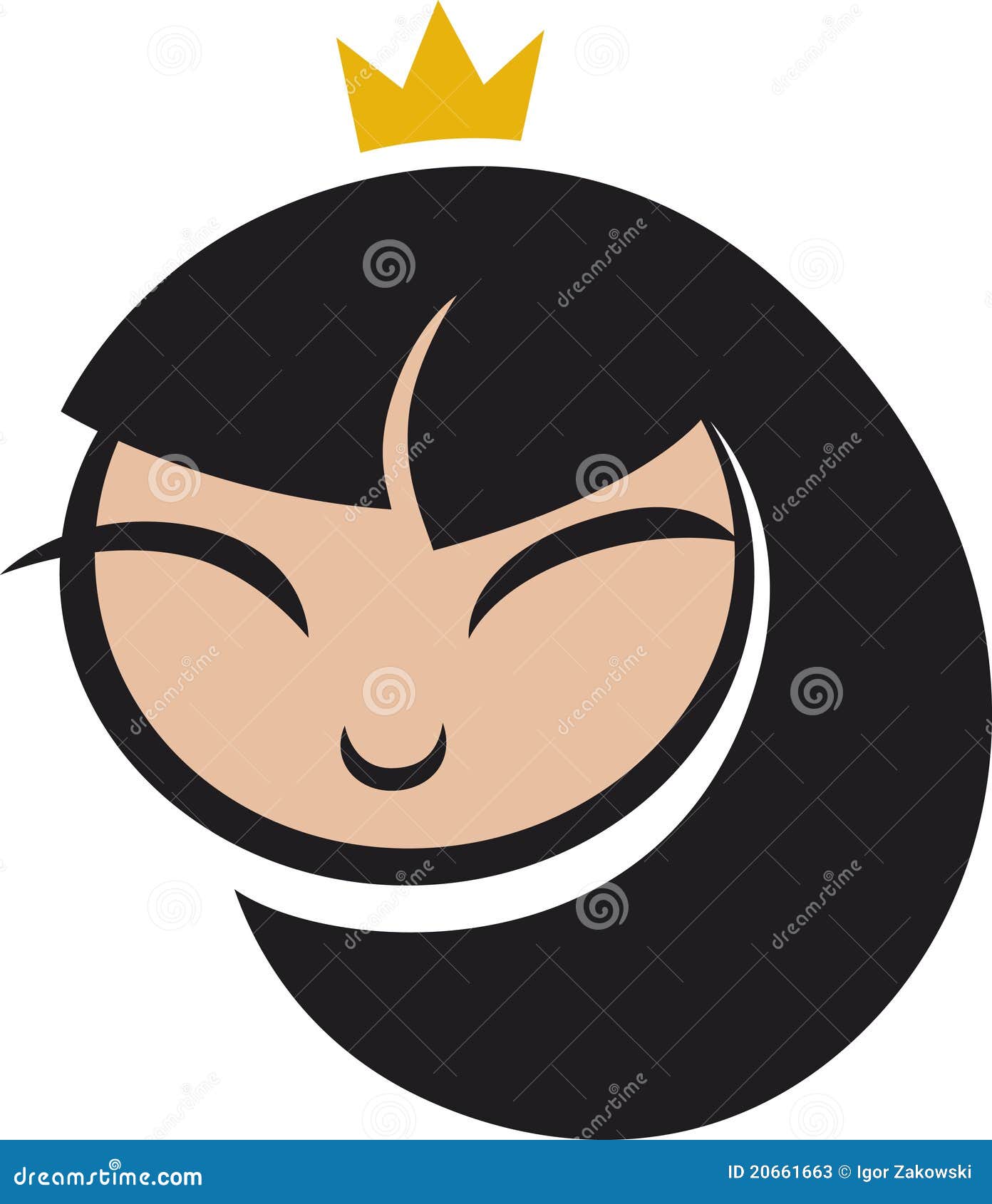 Cartoon princess icon stock vector. Illustration of princess - 20661663
