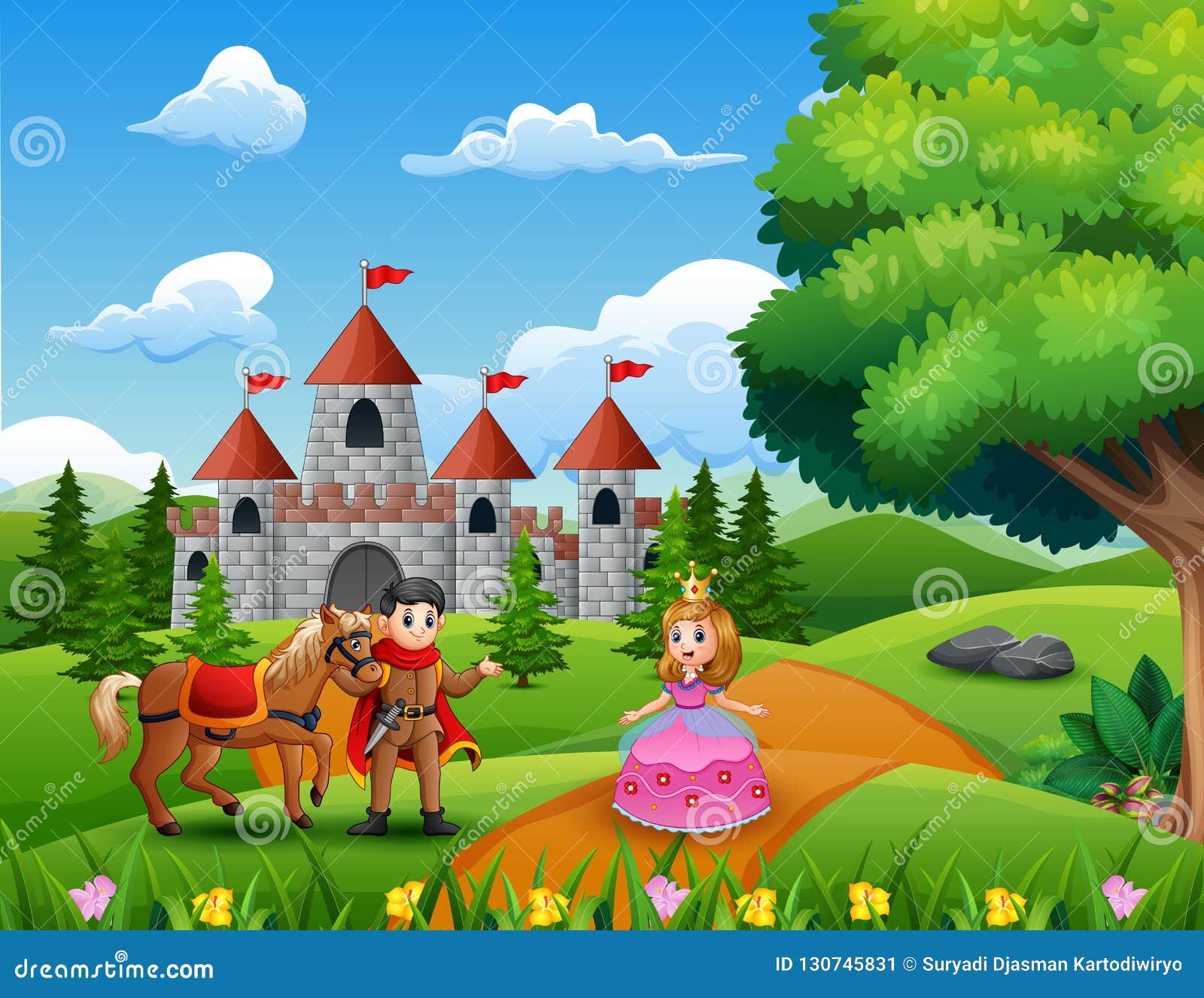 Cartoon Princesses ` Castle | CartoonDealer.com #131006661