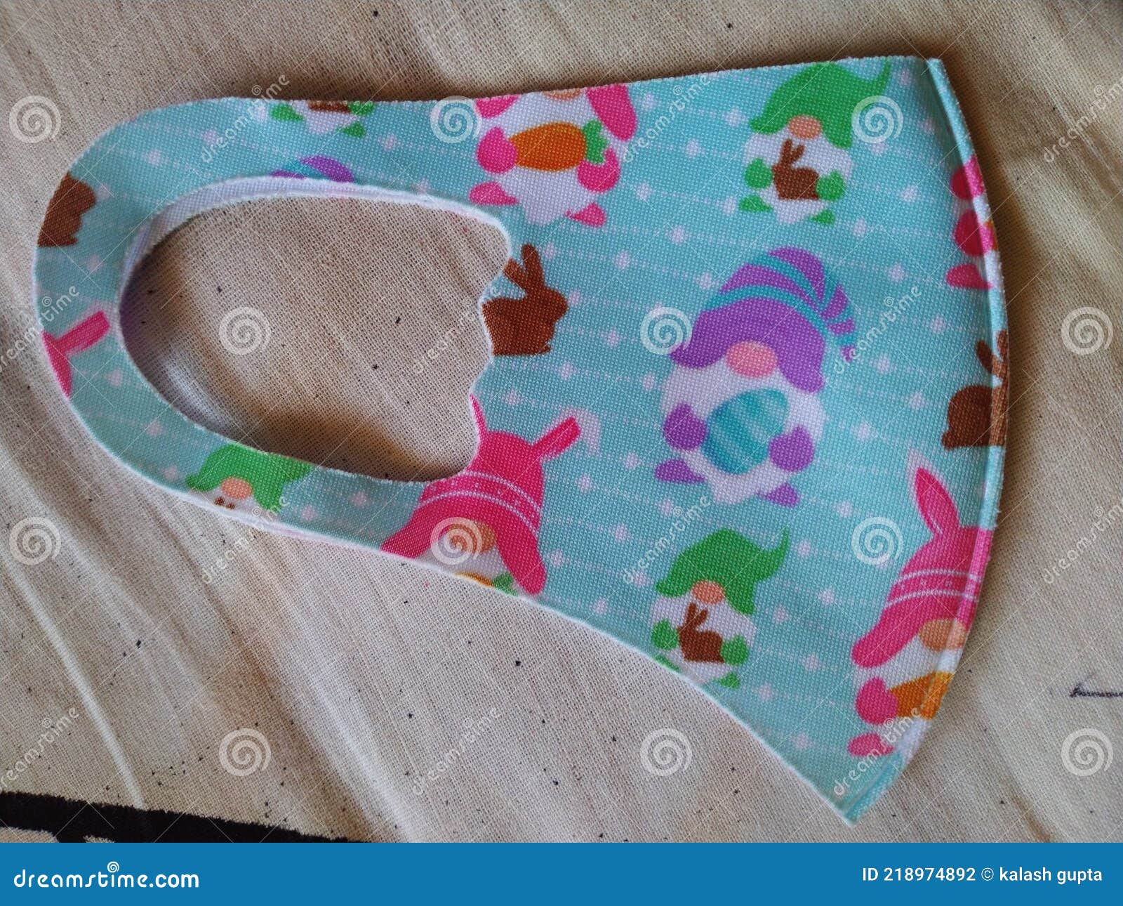 Cartoon Printed Beautiful Blue Color Mask Stock Photo - Image of ...