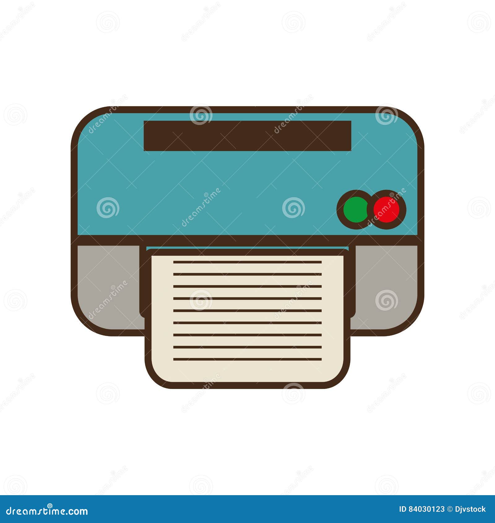 Cartoon Printer Work Office Copy Equipment Royalty-Free Illustration ...