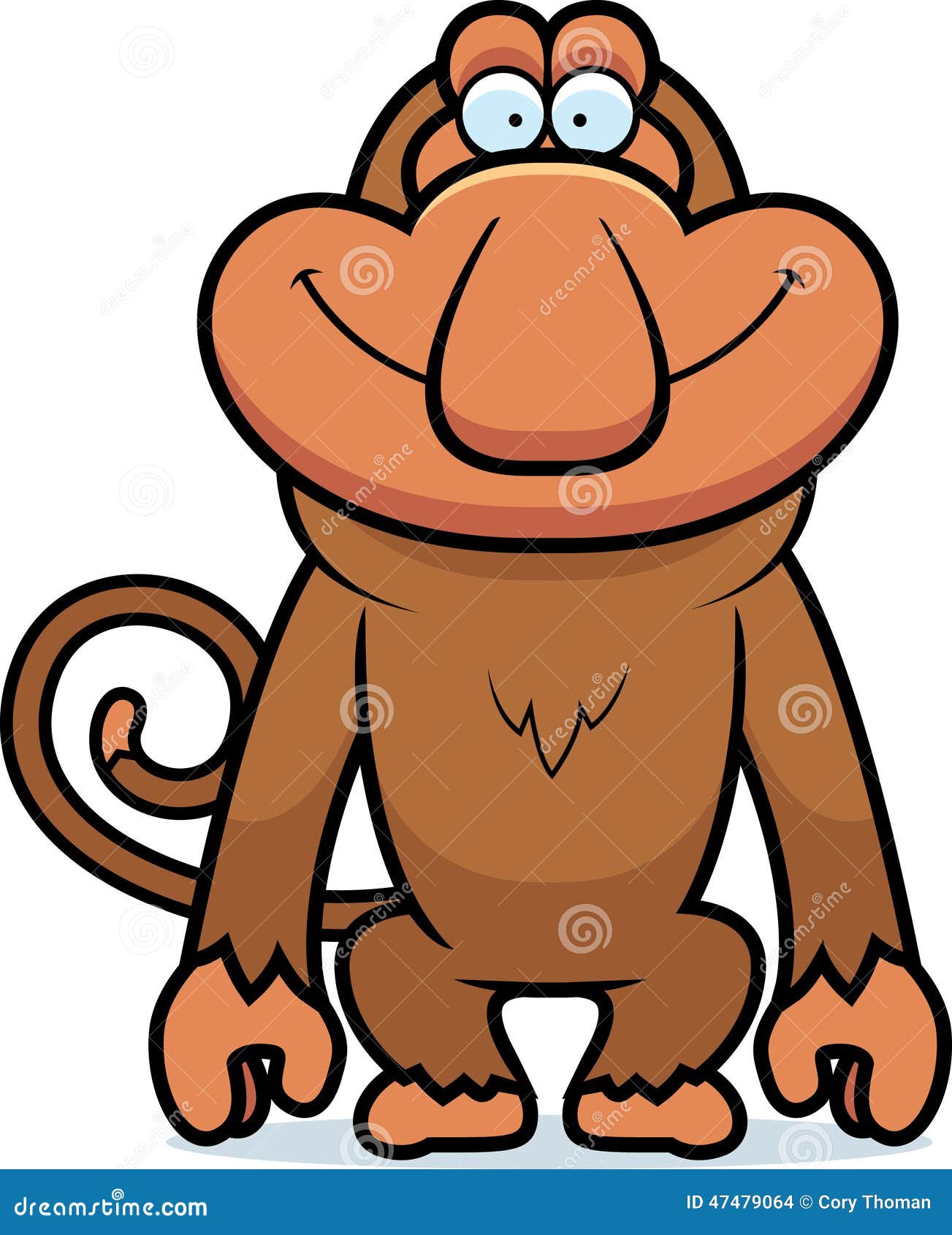 Cartoon Proboscis stock vector. Illustration of happy - 47479064