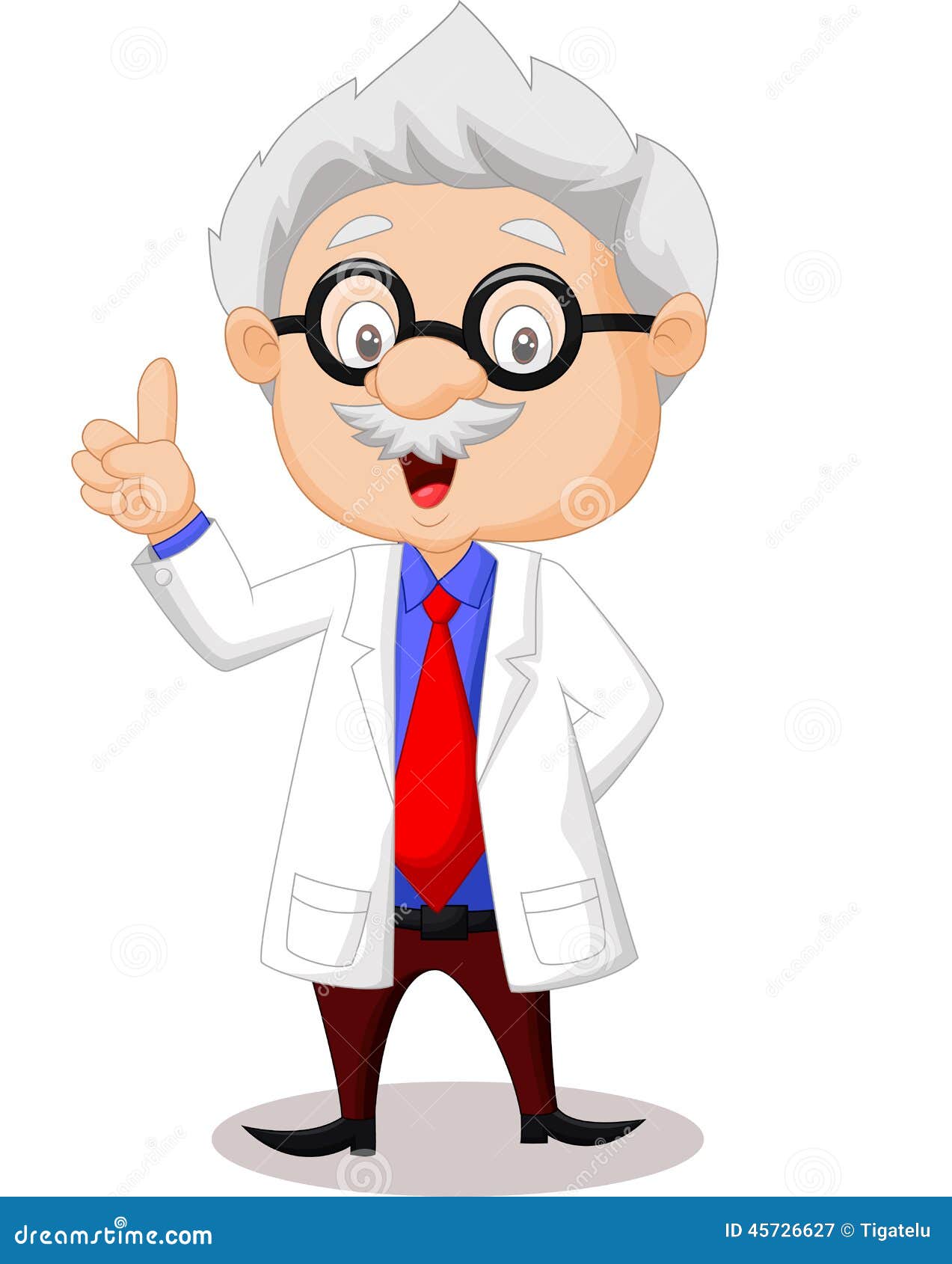 Cartoon Professor Thinking Stock Vector - Image: 45726627
