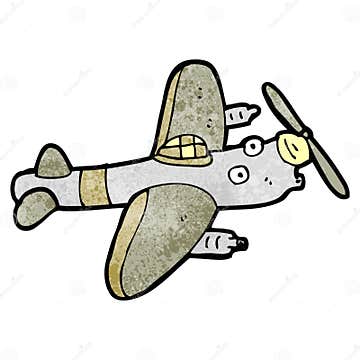 Cartoon propeller plane stock illustration. Illustration of traditional ...