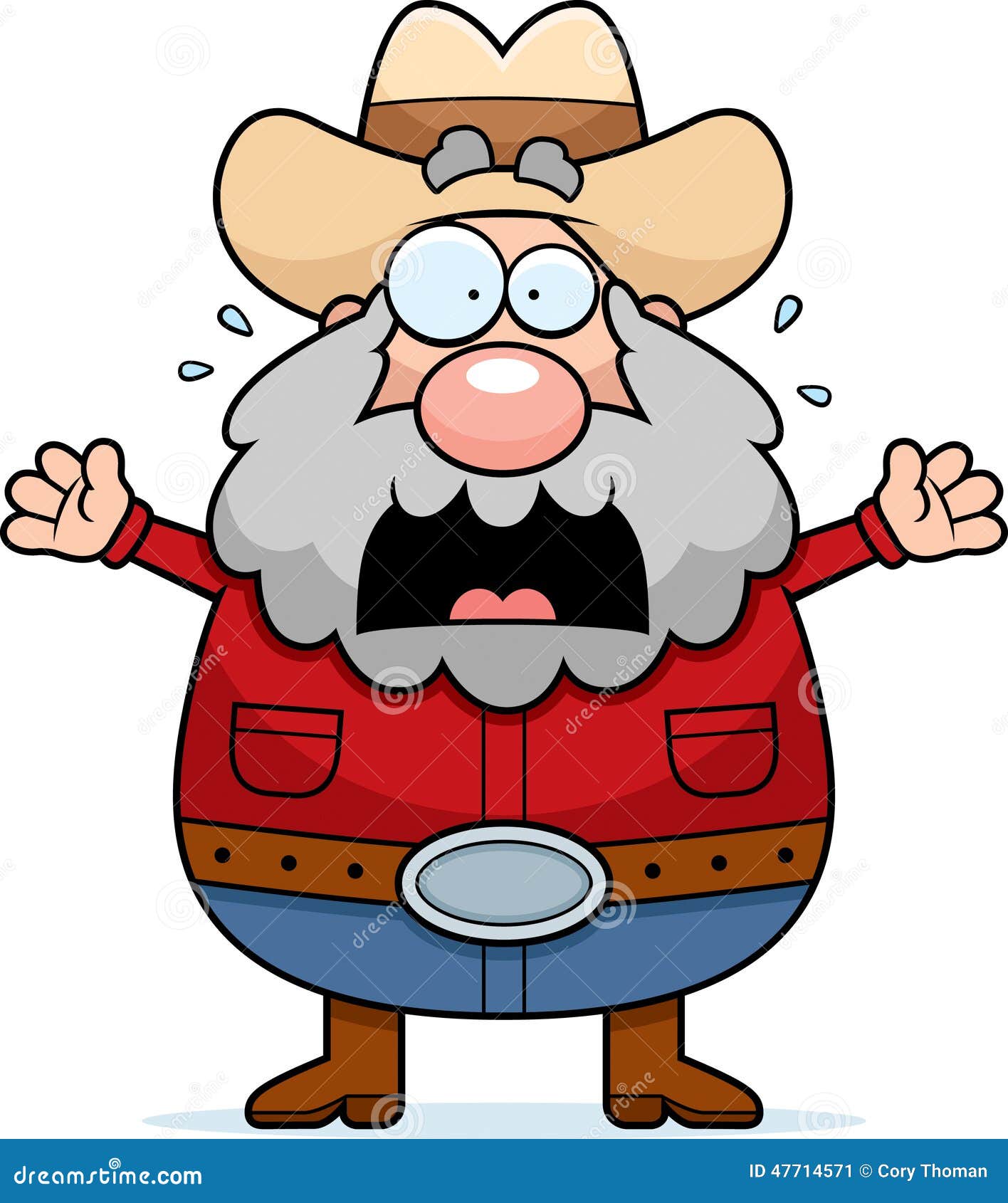 Cartoon Prospector Panicking Stock Vector - Illustration of person ...