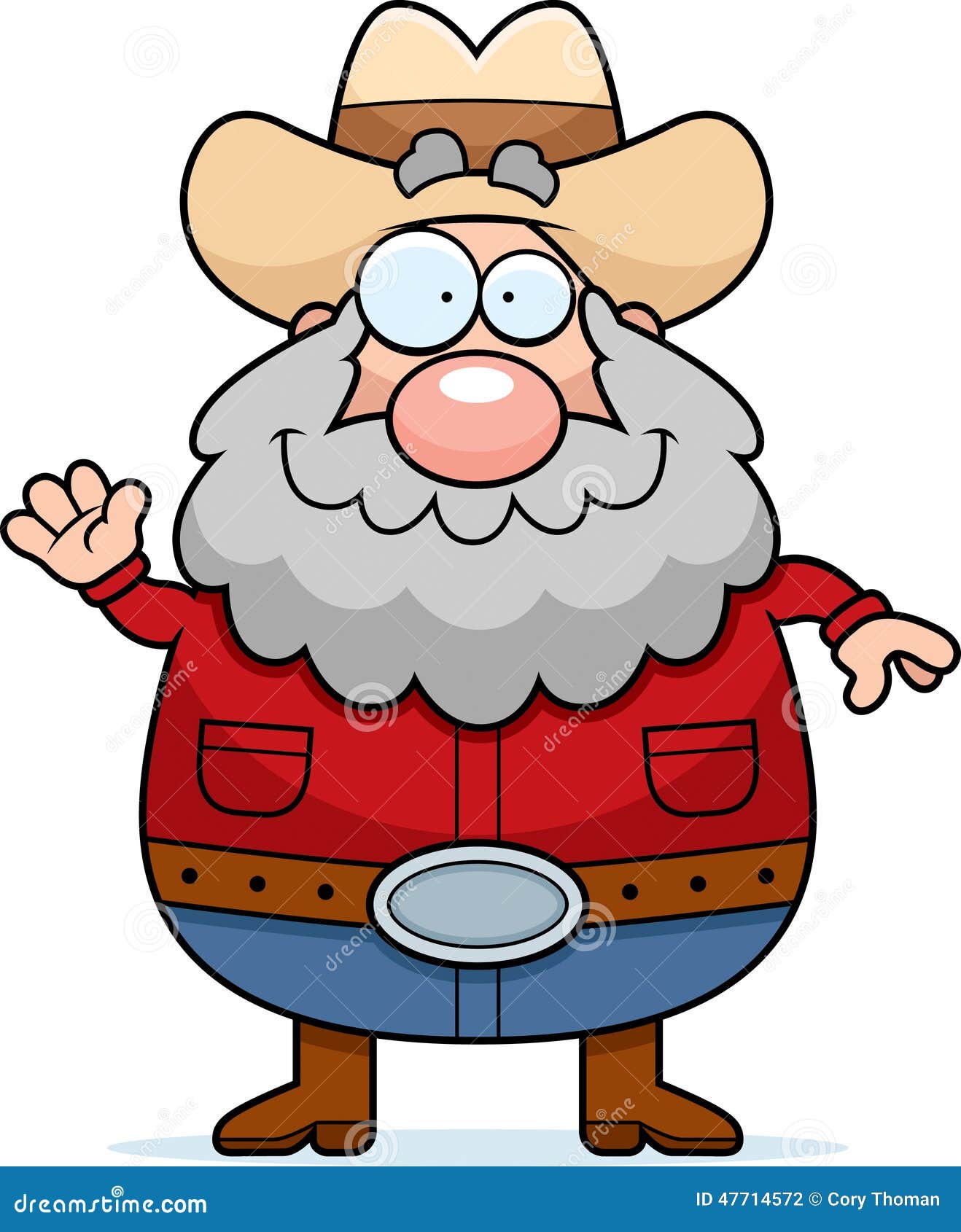 Cartoon Prospector Waving stock vector. Illustration of clip - 47714572