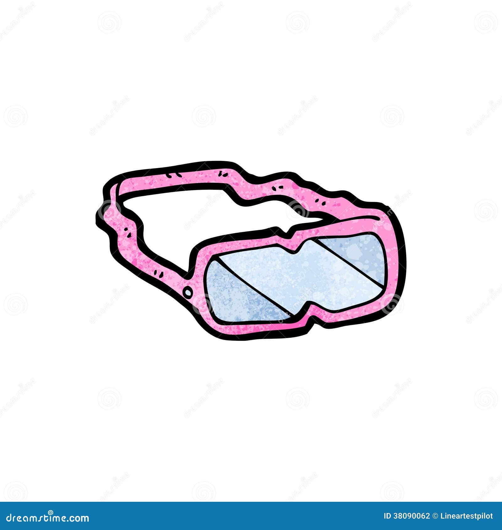 Cartoon protective goggles stock vector. Illustration of hand - 38090062