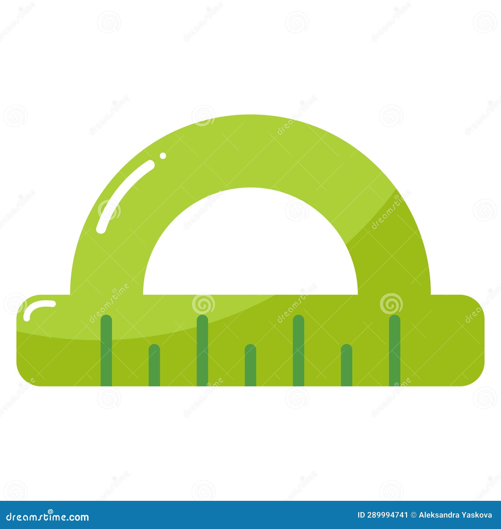 Cartoon Protractor. School Stationery. Doodle Ruler Stock Vector ...