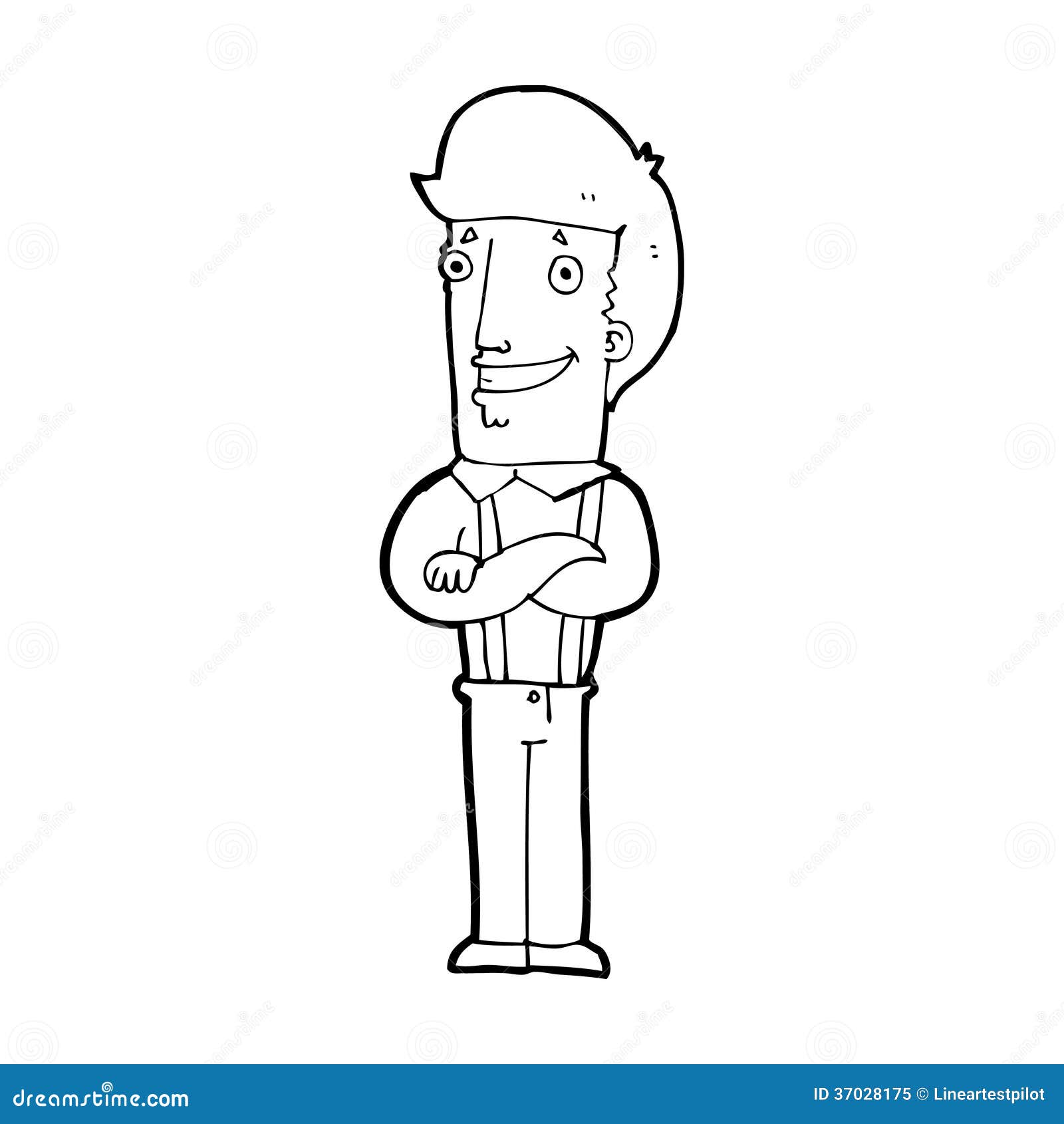 Cartoon proud man stock illustration. Illustration of grinning - 37028175