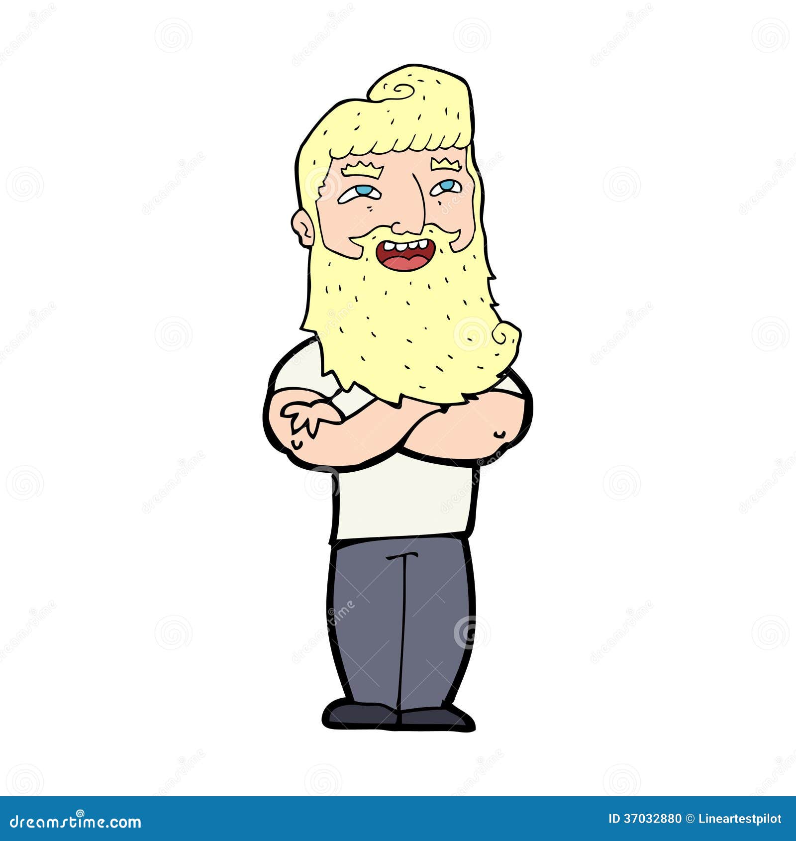 Cartoon proud man stock vector. Illustration of doodle - 37032880