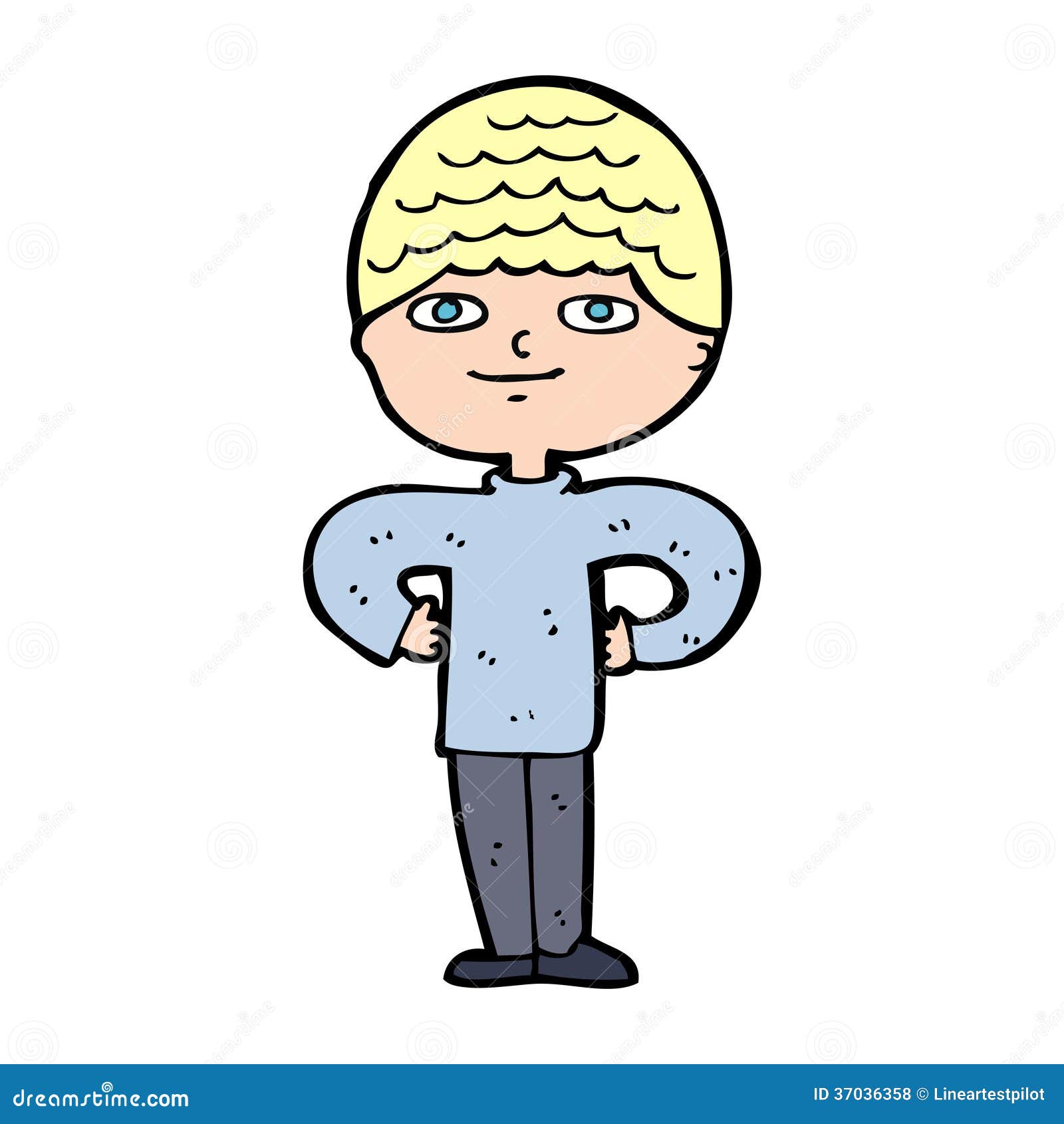 Cartoon proud man stock vector. Illustration of simple - 37036358