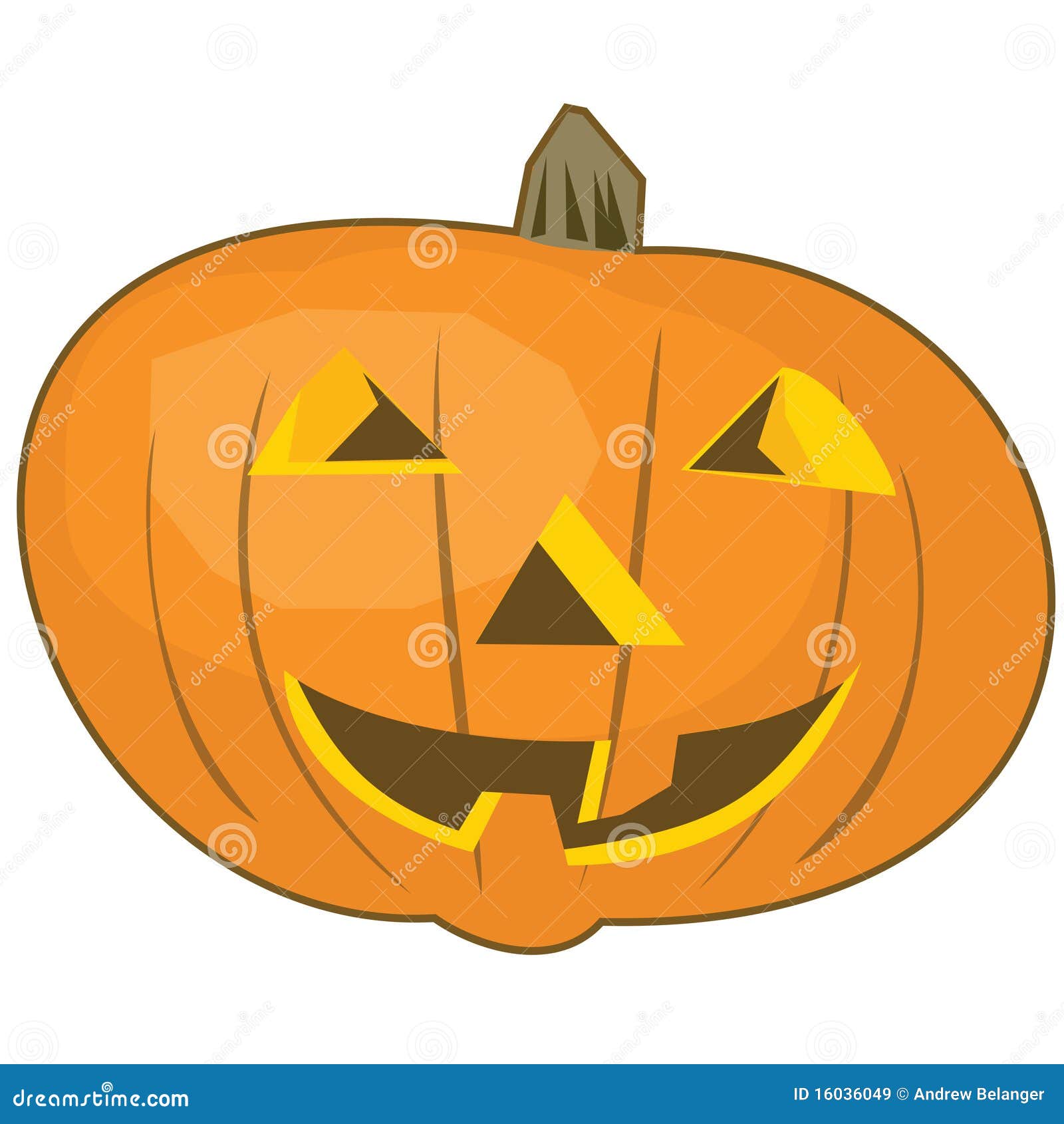 Cartoon pumpkin stock illustration. Illustration of light - 16036049